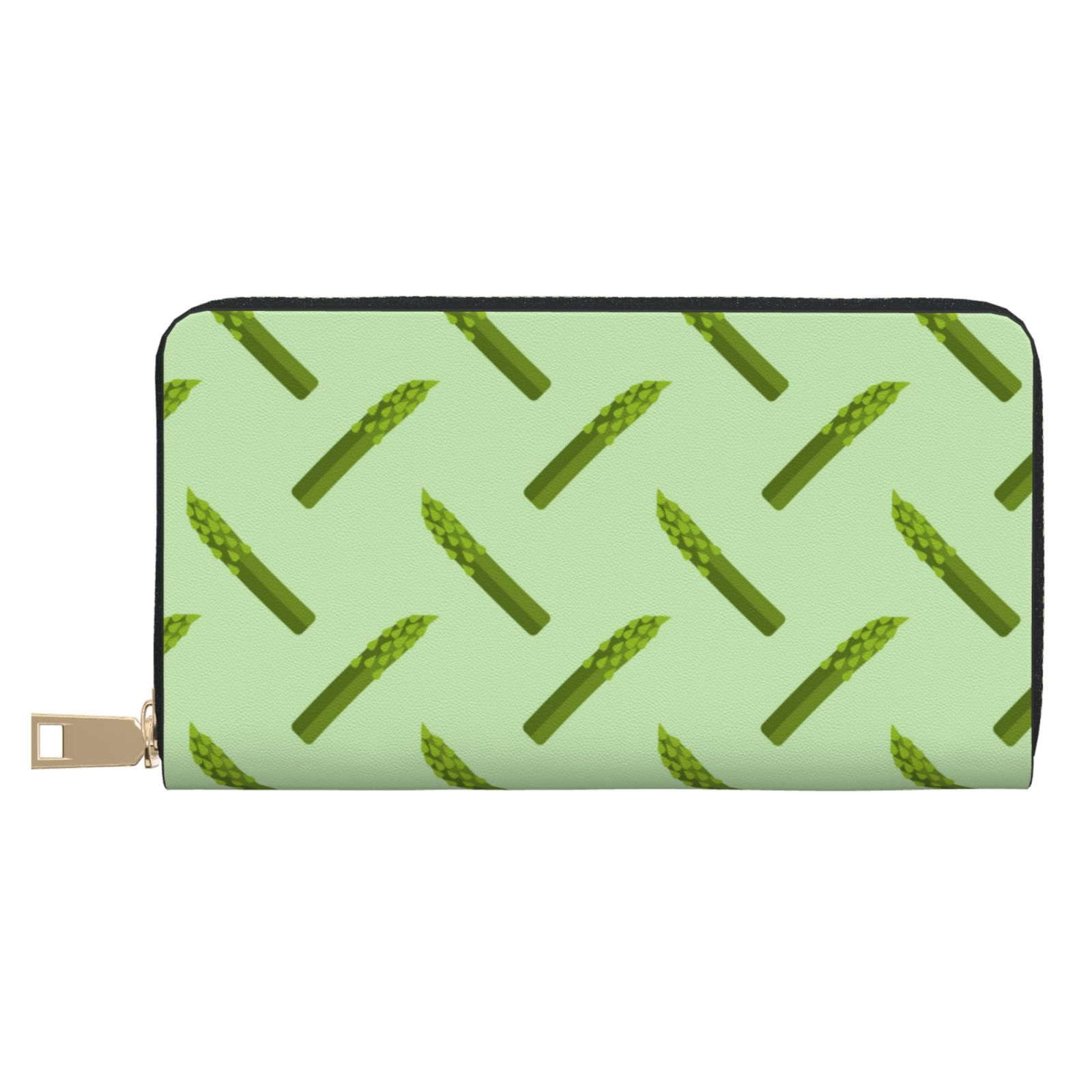 Wallet Women Men - Asparagus Pattern green Long PU Leather Travel ...