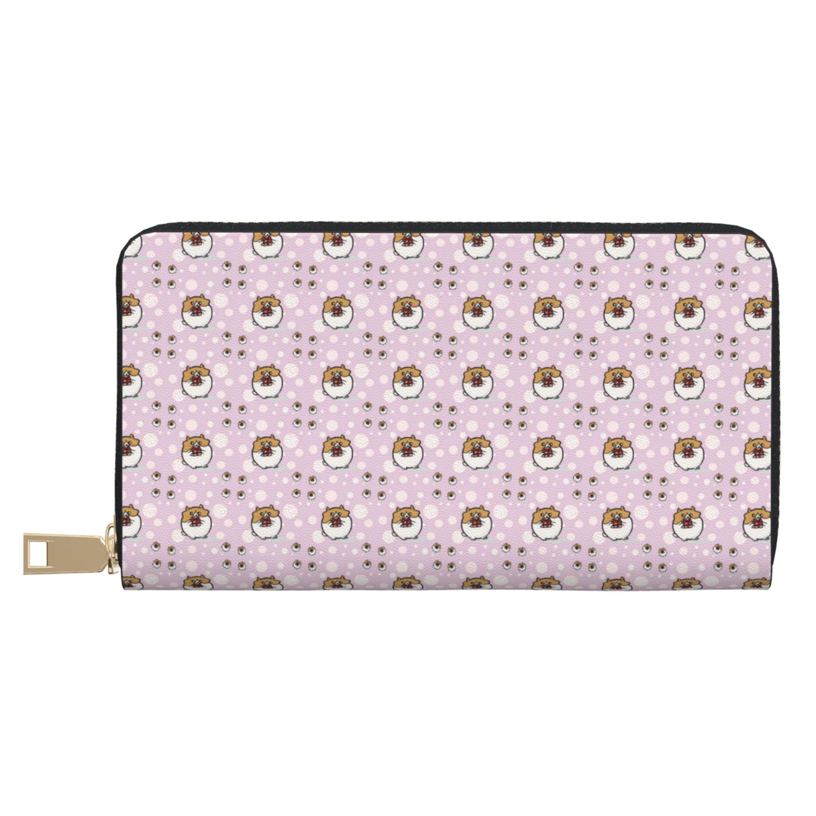 Wallet Women Men - Classic Cartoon Cute Hamster Long PU Leather Travel ...