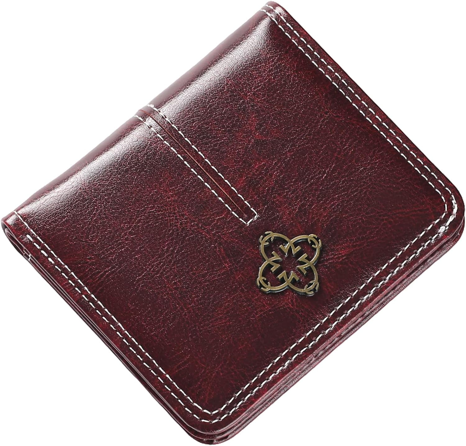 Wallet Women RFID Blocking Small Bifold Leather Pocket Wallet Zipper ...