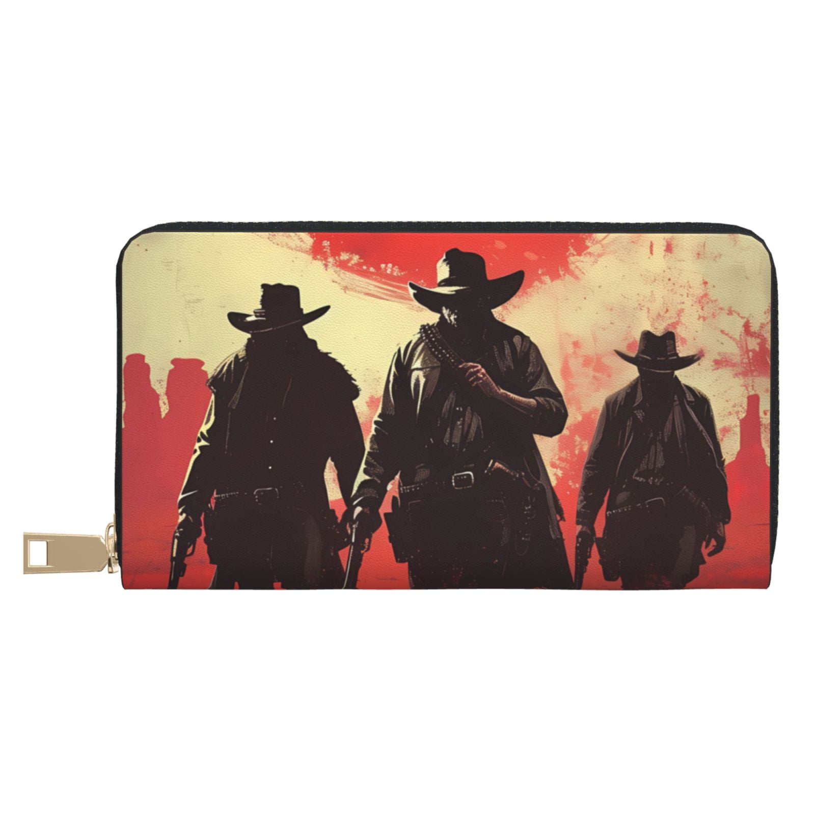 Wallet Women Red Sun Western Cowboy Large Capacity Card Holder, Travel ...