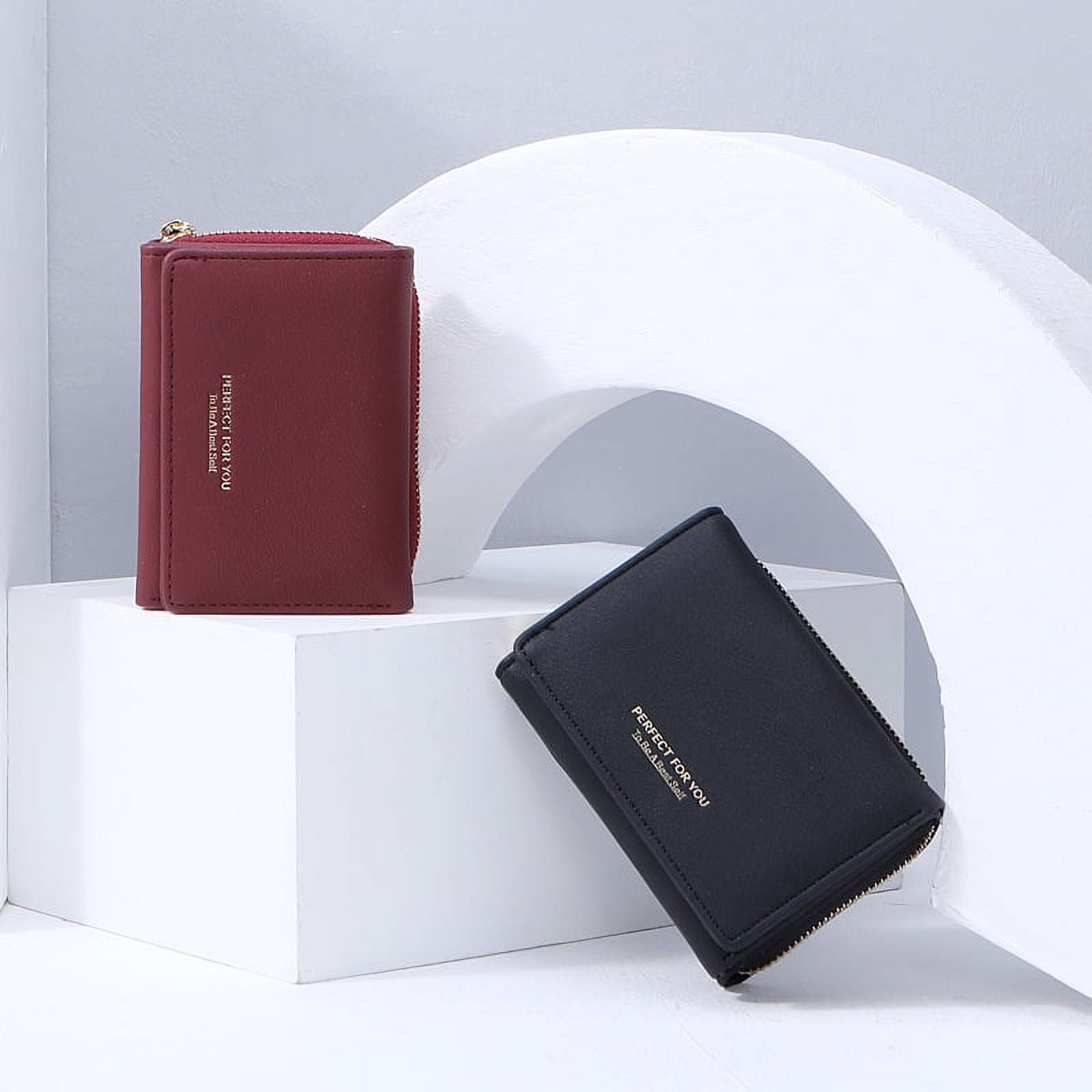 Wallet Women's Short Korean Zipper Zero Wallet Simple Folding Three ...