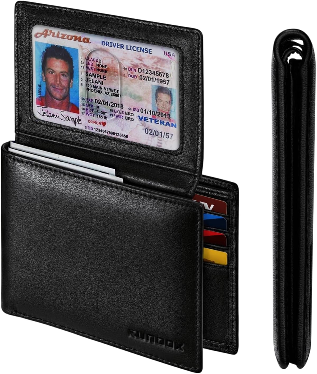 Wallet for Men 12 Cards Mens Wallet Bifold Rfid Blocking with 2 ID ...