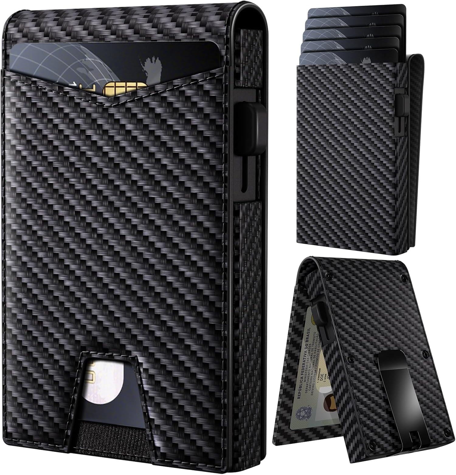 Wallet for Men, Boxed Slim Minimalist Wallet for Men with Clip RFID ...