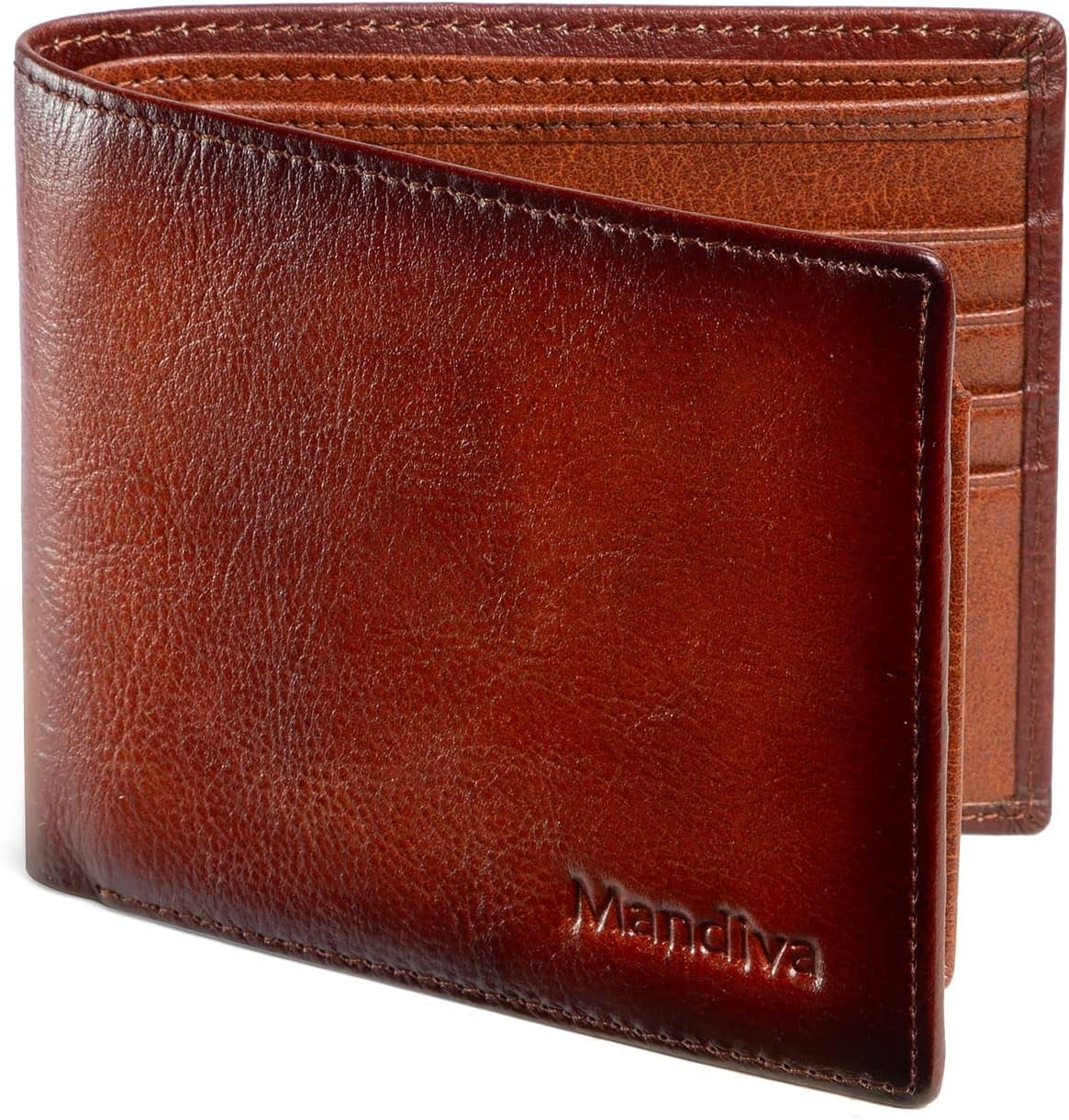 Wallet for Men-Genuine Leather RFID Blocking Bifold Stylish Wallet With ...