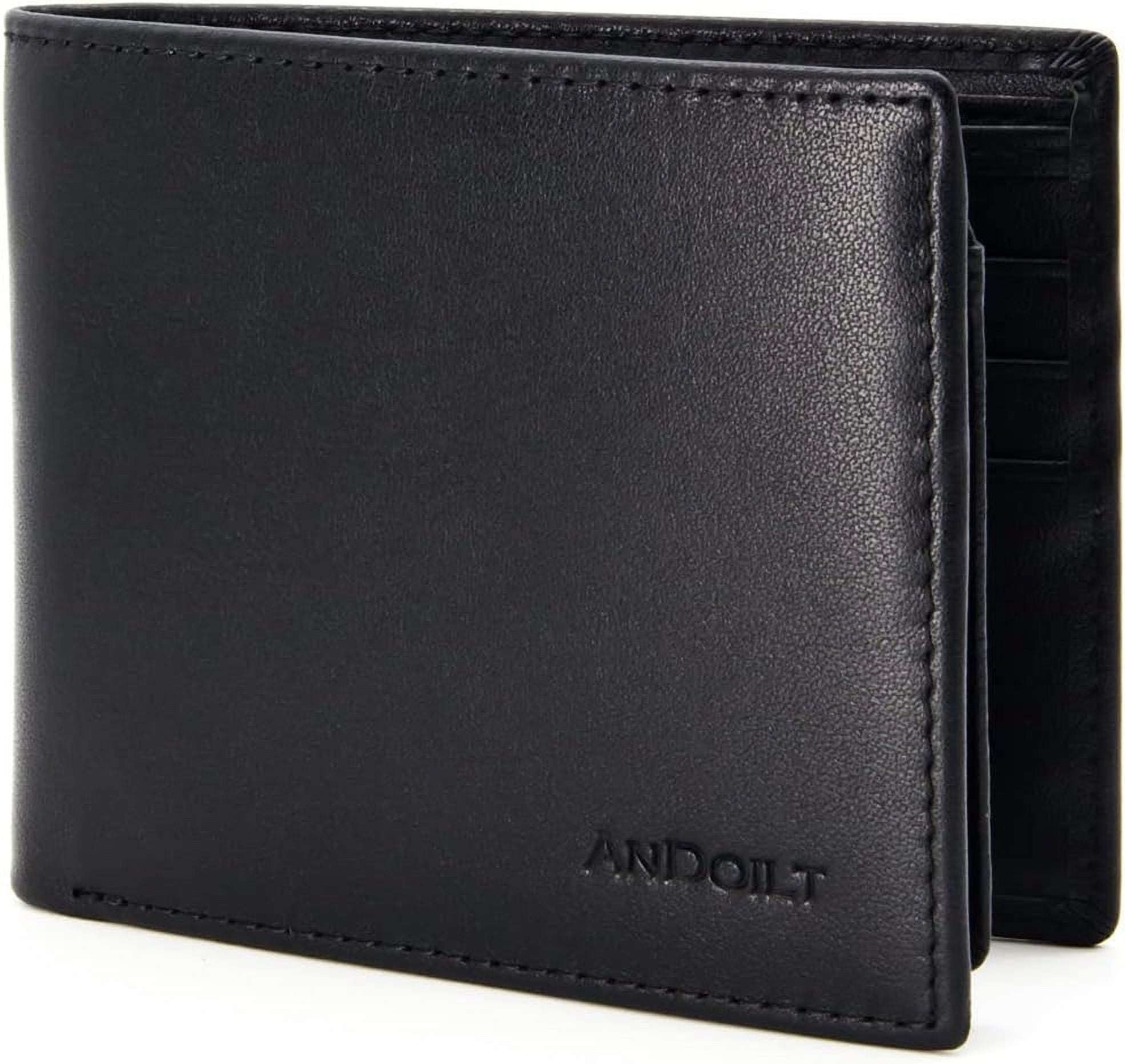 Wallet for Men Genuine Leather RFID Blocking Bifold Stylish Wallet with ...
