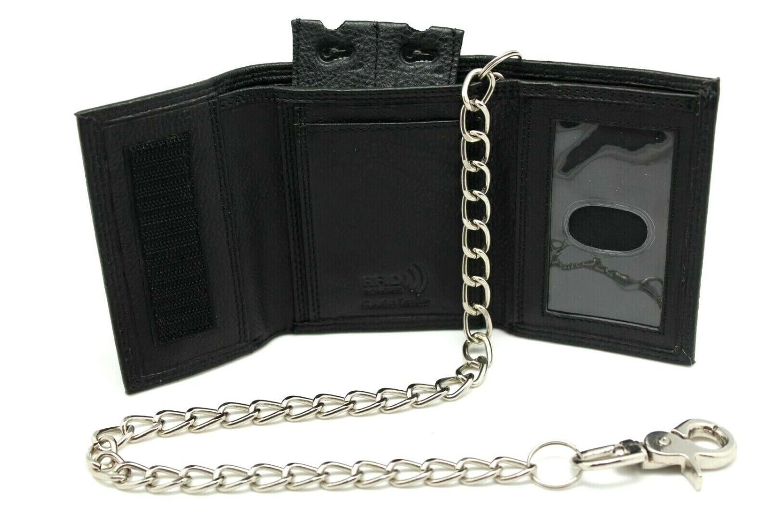 Juzar Tapal Collection Men's Biker Wallet, RFID Safe, Black Chain ...