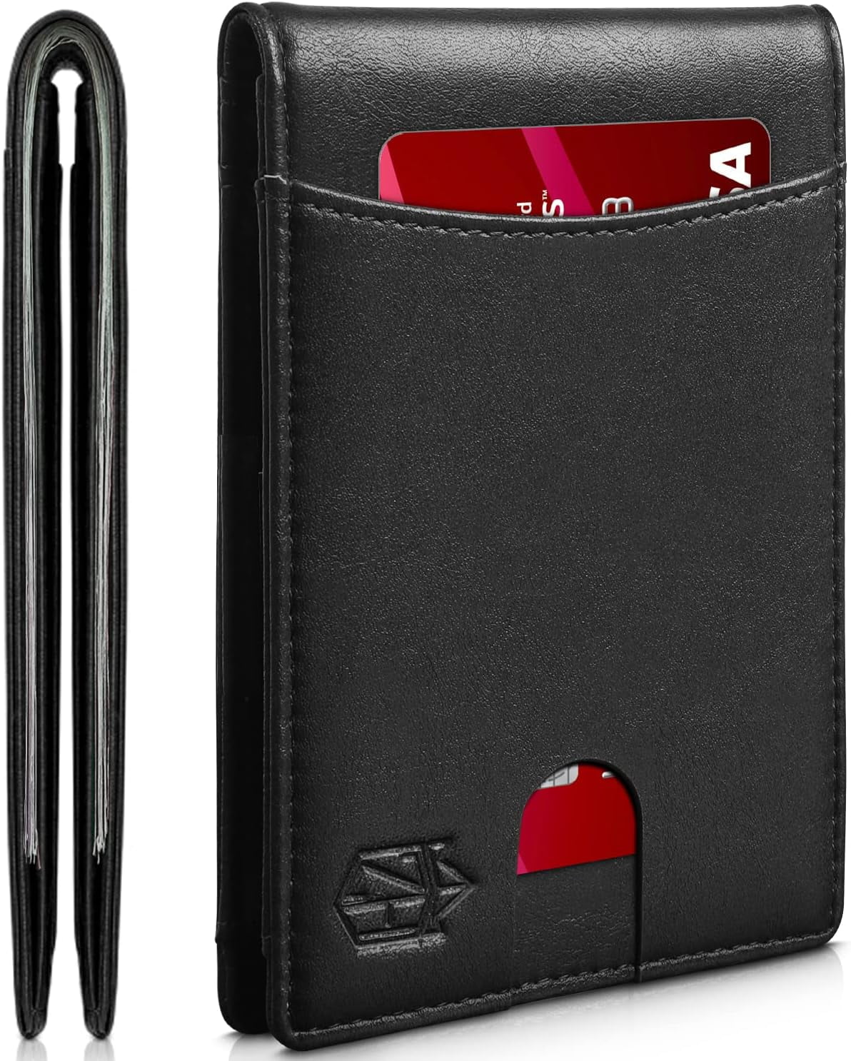 Wallet for Men Slim with Minimalist Cash Pocket RFID Blocking Bifold ...