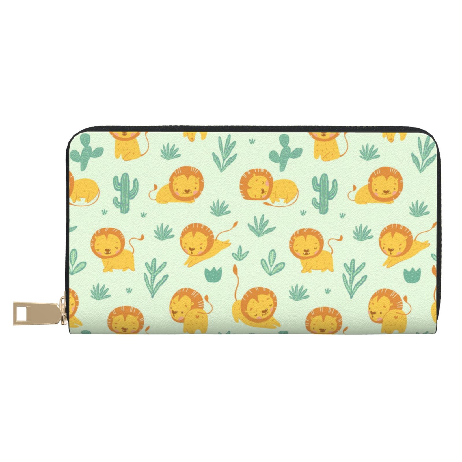 Wallet for Men Women - Cute Baby Lion Long Slim Card Holder Large ...