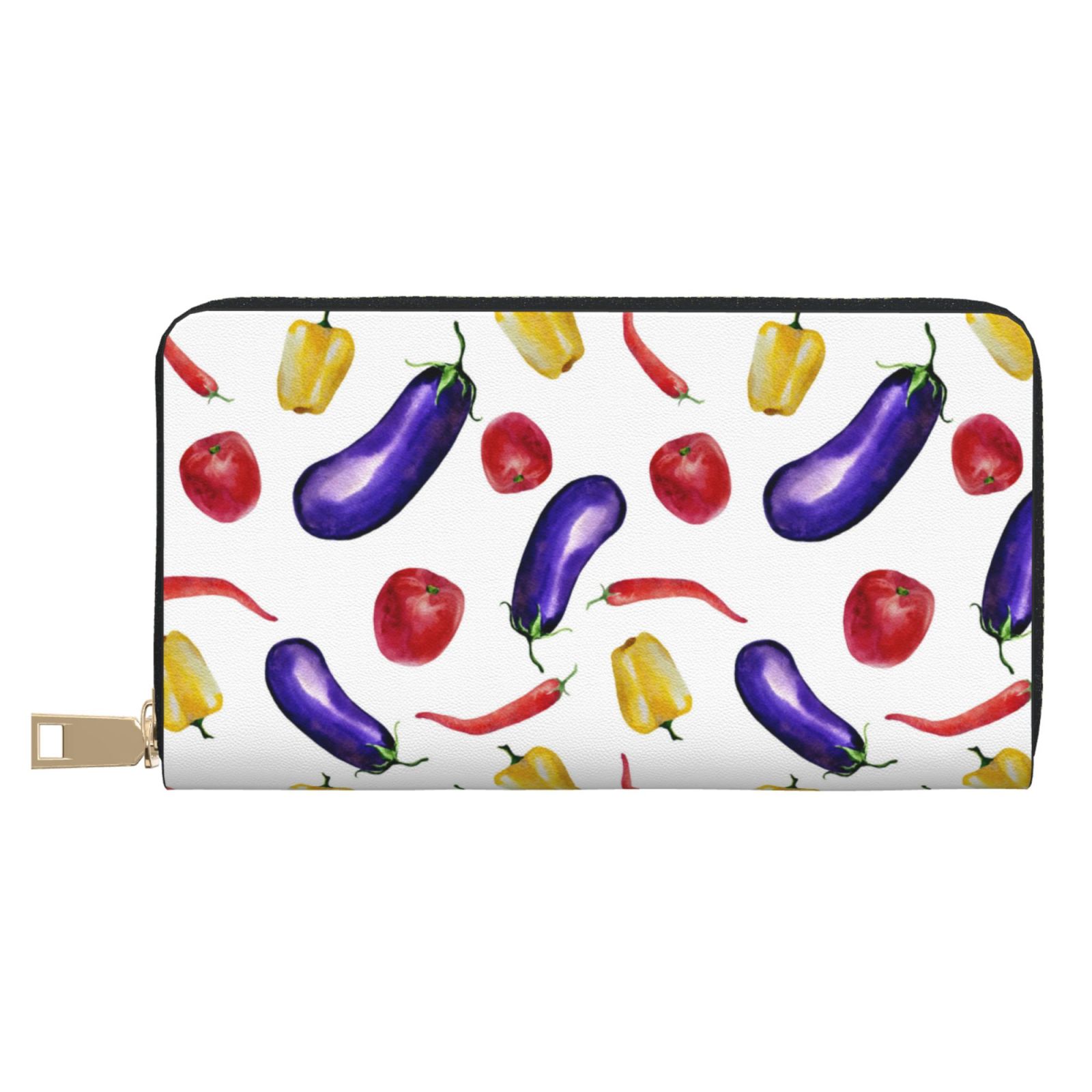Wallet for Men Women - Eggplant bell pepper Long Slim Card Holder Large ...