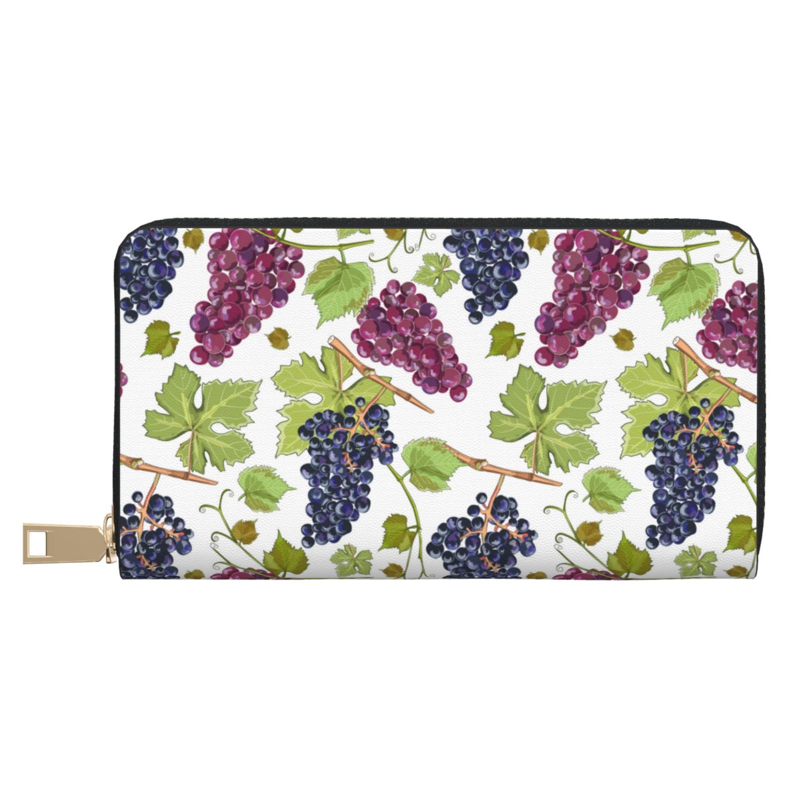 Wallet for Men Women - Grape blue purple Long Slim Card Holder Large ...