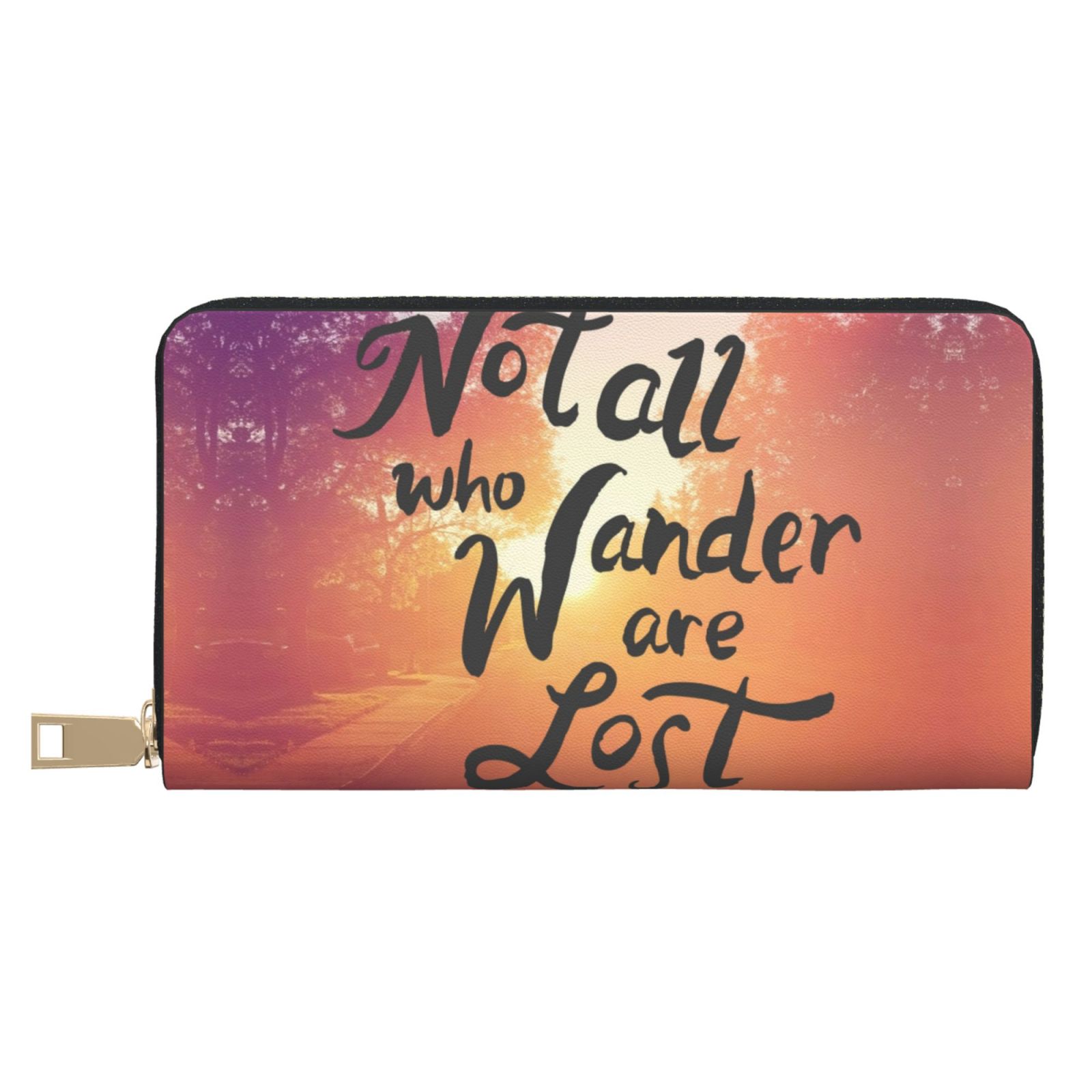 Wallet for Men Women - Not All Who Wander Are Lost Long Slim Card ...