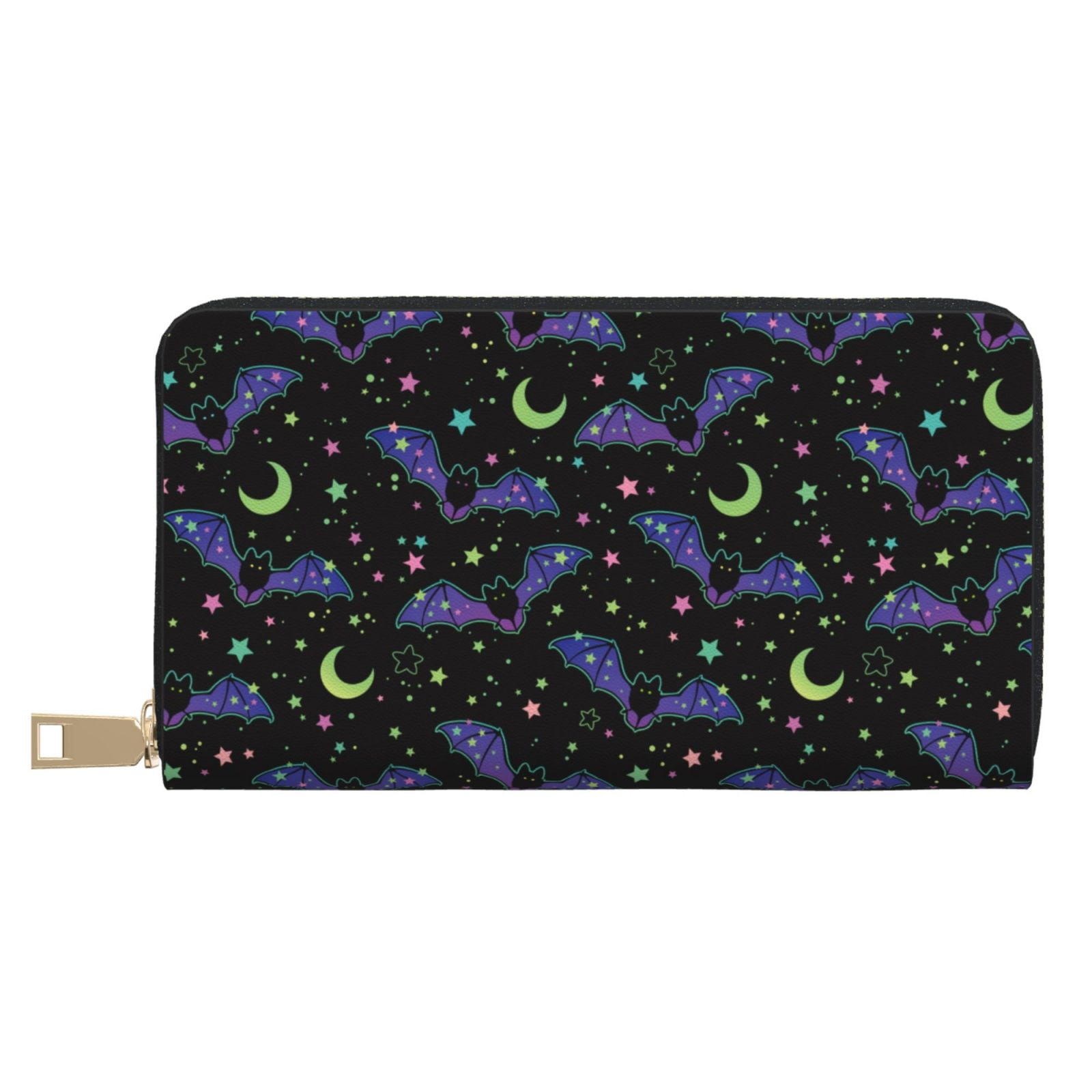 Wallet for Men Women - Starry sky bat Long Slim Card Holder Large ...