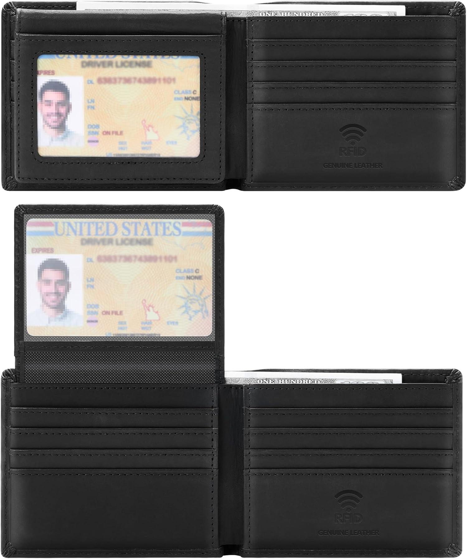 Wallet for Men with Box - Bifold Stylish - Mens Wallets Rfid Blocking ...