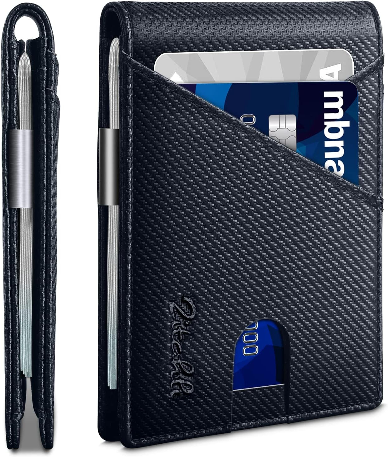 Wallet for Men - with Clip Slim Leather Slots Credit Card Holder RFID ...