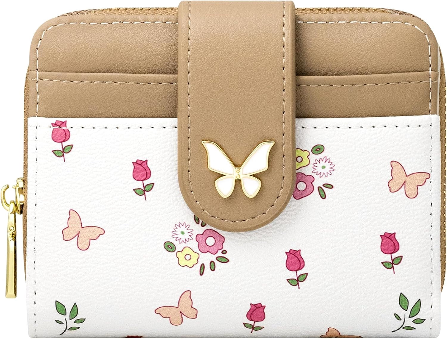 Wallet for Women Cute Floral Flower Wallet RFID Credit Card Holder ...