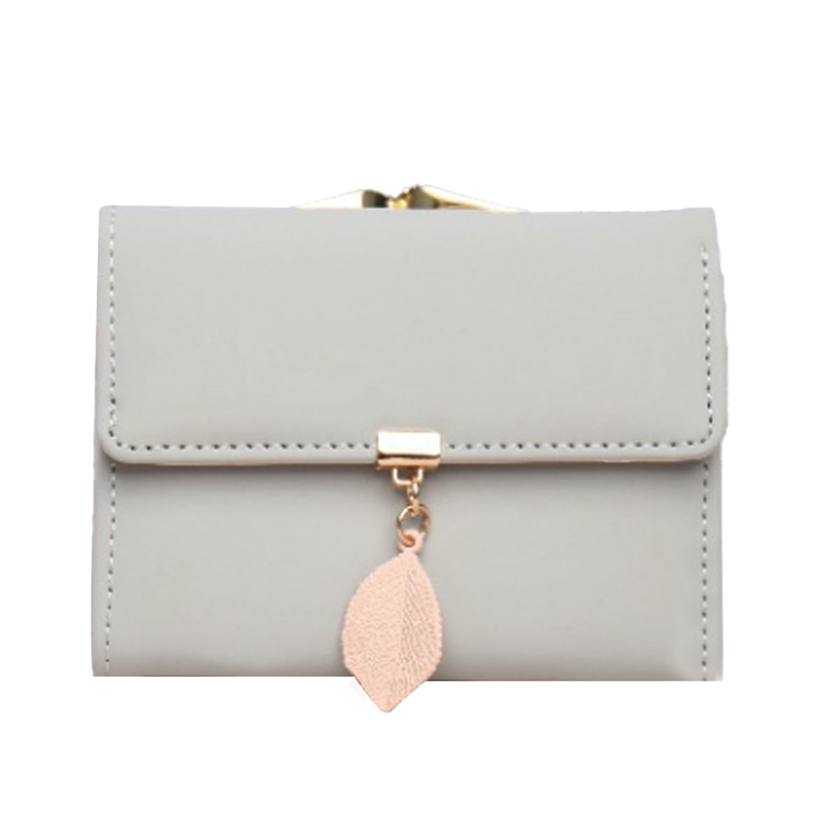Wallet for Women Leather Vegan RFID Leaf Pendant Card Holder Phone ...