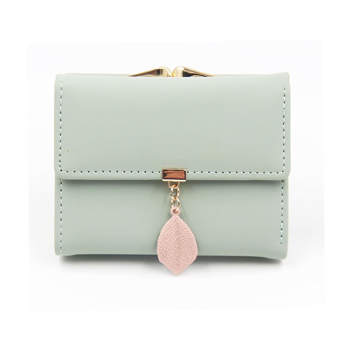 Wallet for Women Leather Vegan RFID Leaf Pendant Card Holder Phone ...