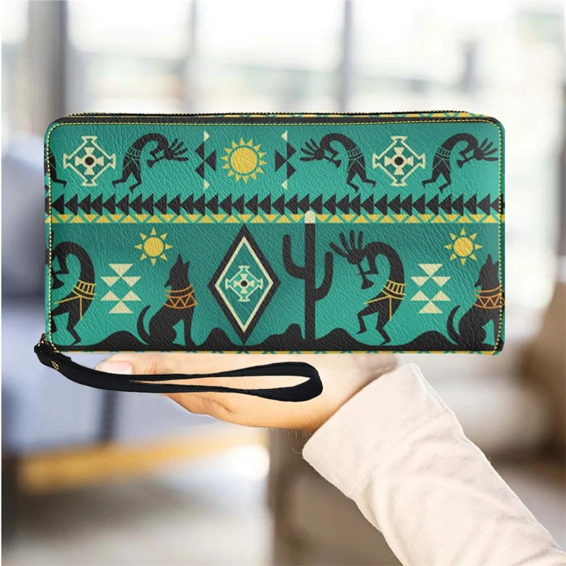 Wallet for Women Luxury Designer New Tribal Pattern Wristlet Bags ...