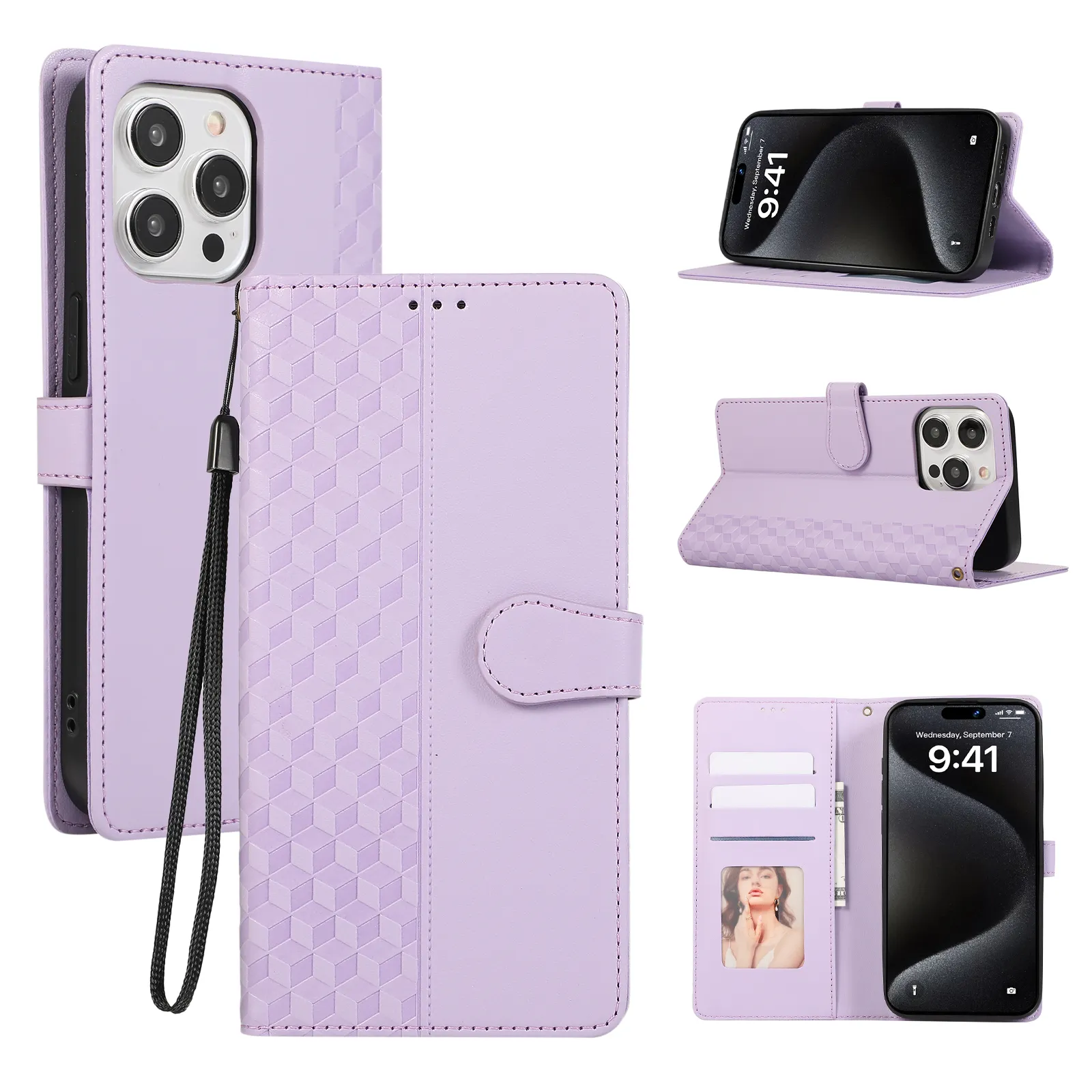 Wallet phone case iphone 6/6S PLUS PU leather flap with card slot ...