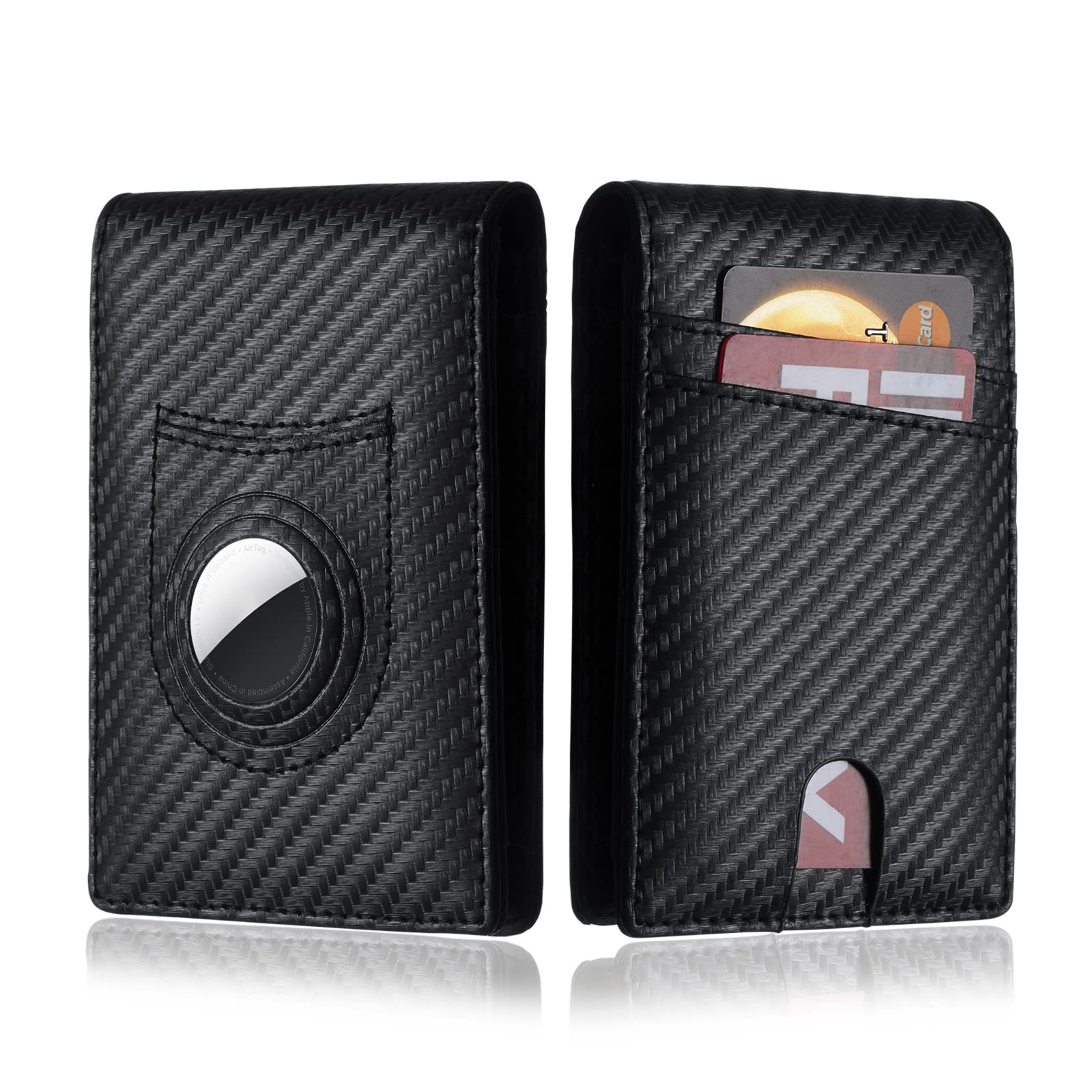 Wallet with Airtag Mens Card Holder with Air tag Wallet Slim Minimalist ...