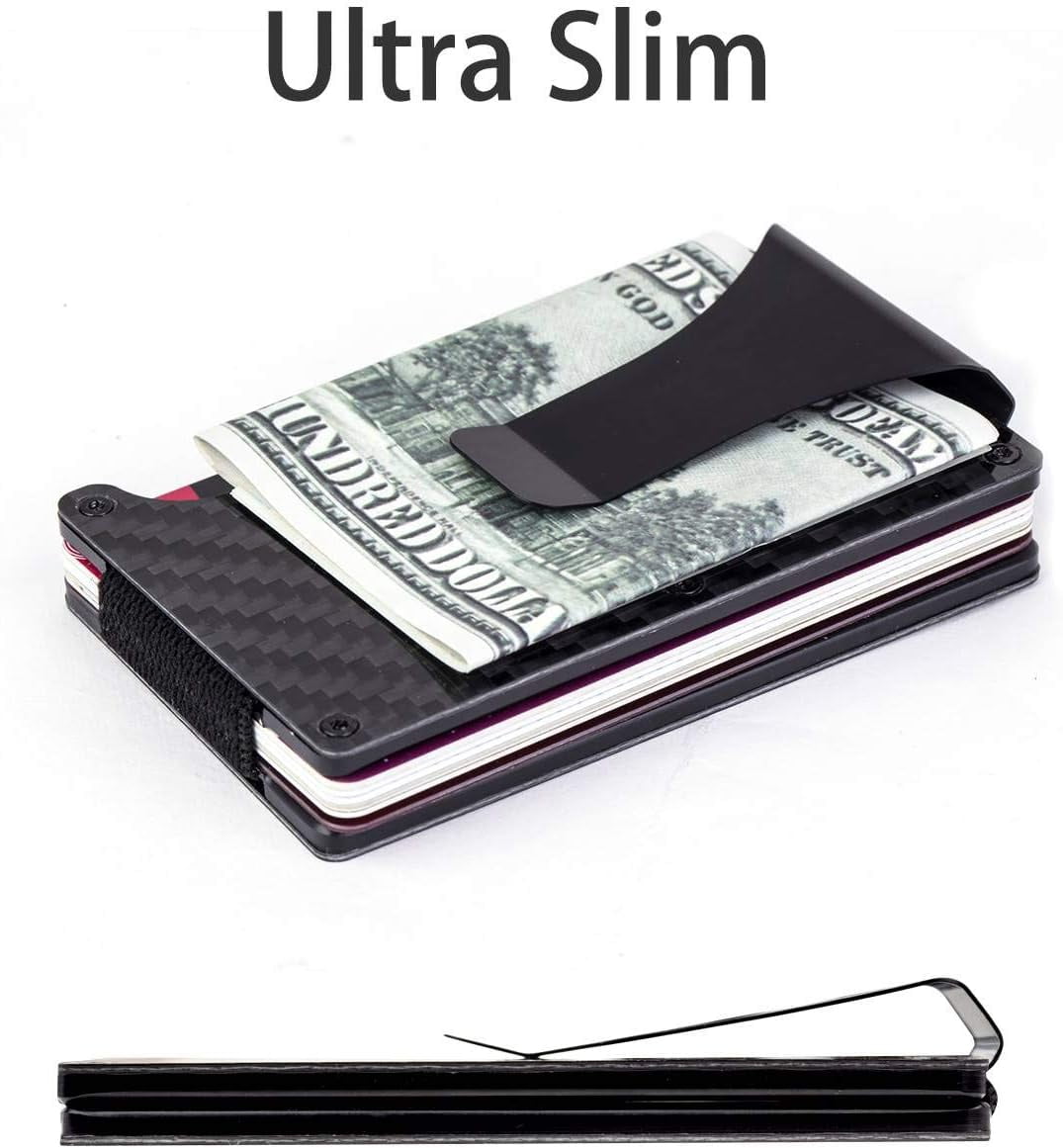 Wallets For Men, Money Clip & Rfid Blocking Wallet, Minimalist Carbon ...
