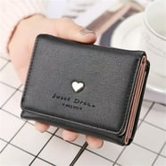 Cute Wallet Green Slim Wallet Tri-Fold Wallet PU Leather Purse Small Wallet for Women Ladies ...