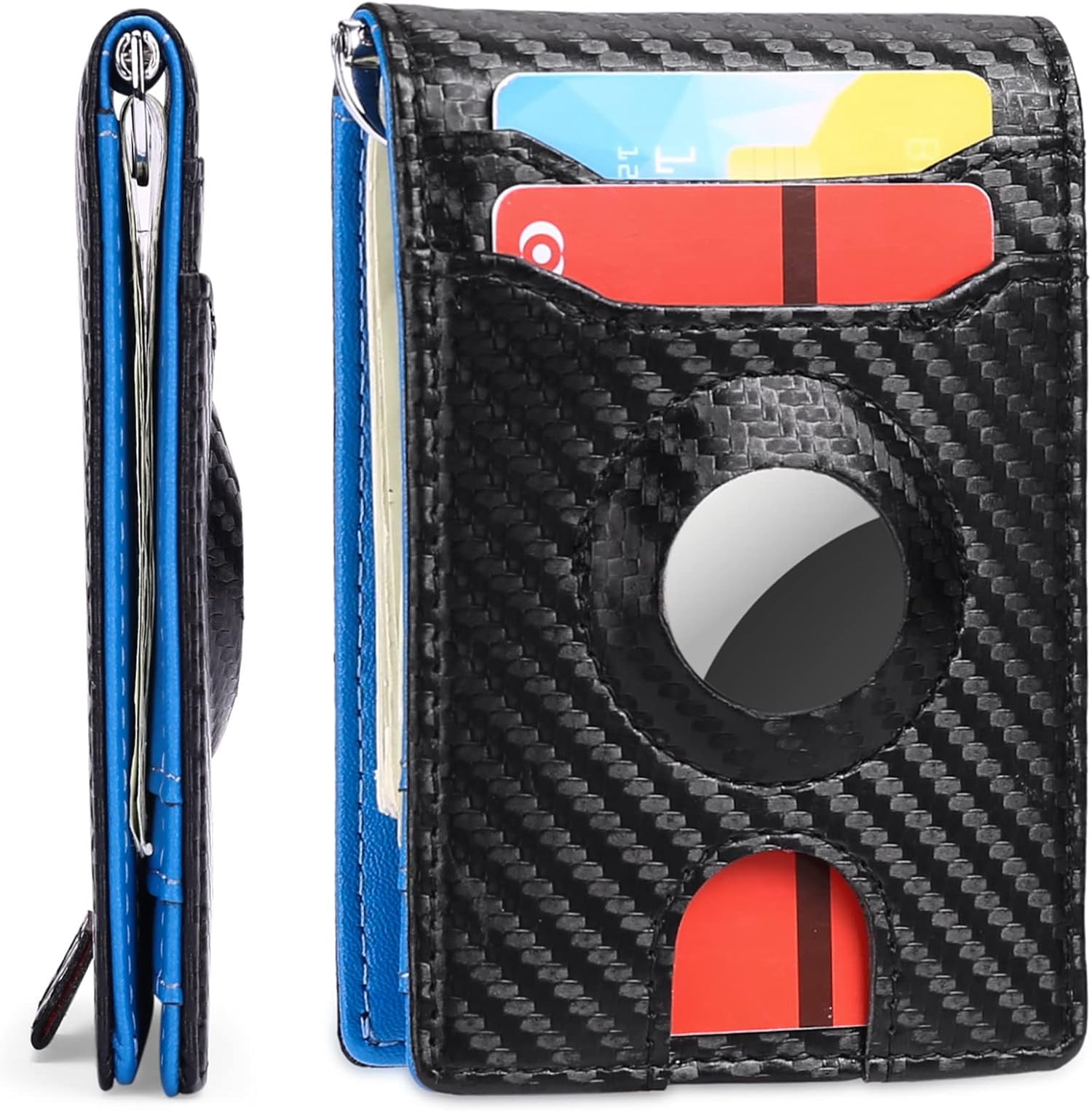 Wallets for Men Slim Leather Clip Mens - RFID Blocking Front Pocket ...