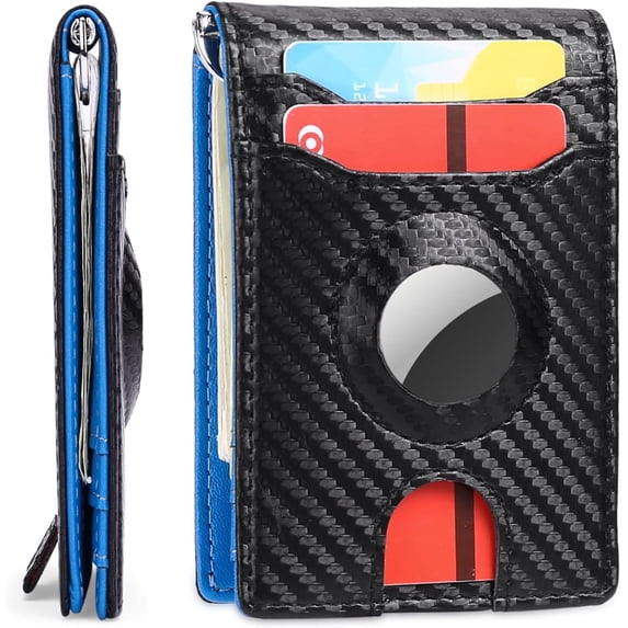 Wallets for Men Slim Leather Clip Mens - RFID Blocking Front Pocket ...