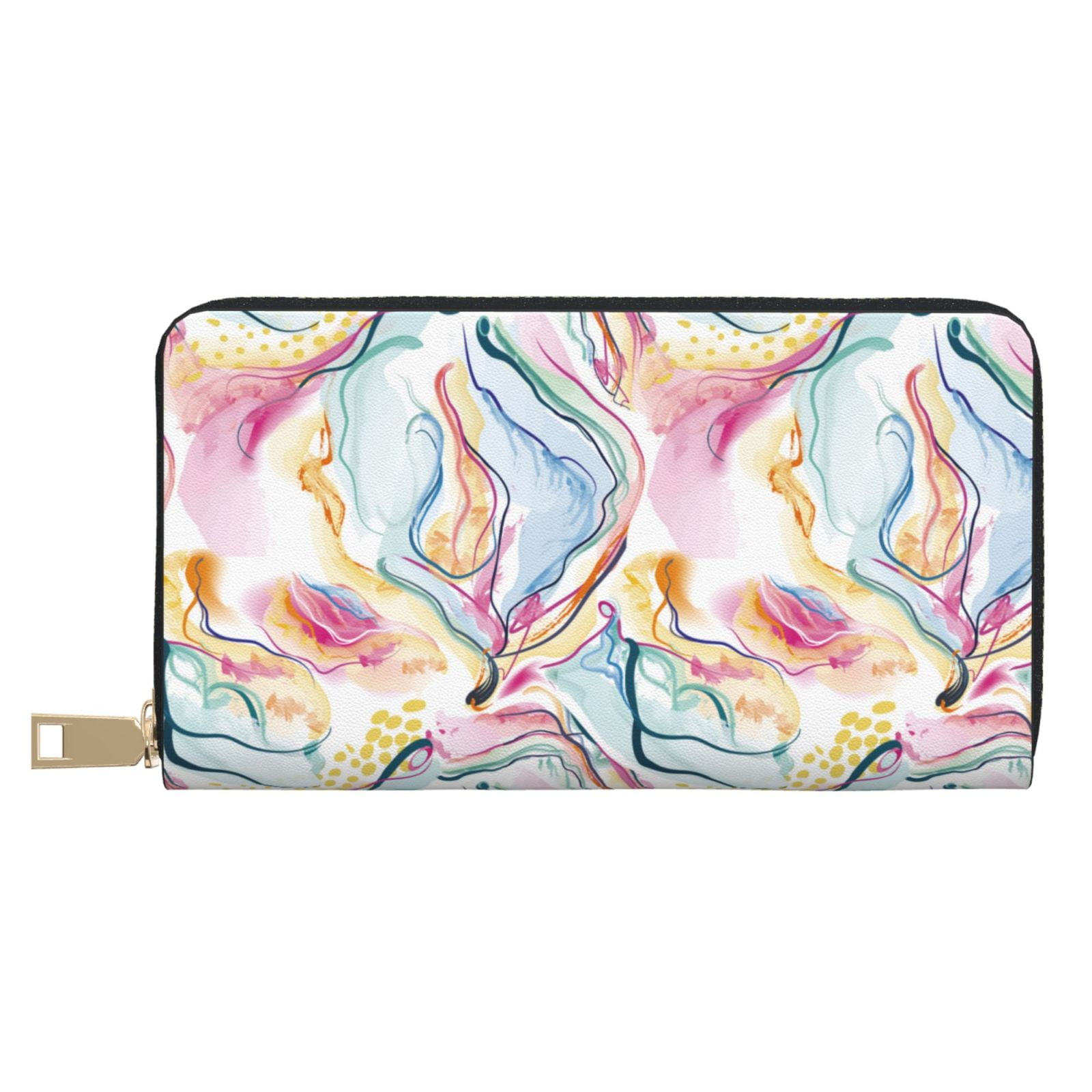 Wallets for Men With Money Clip, Abstract marble texture Mens Wallet ...