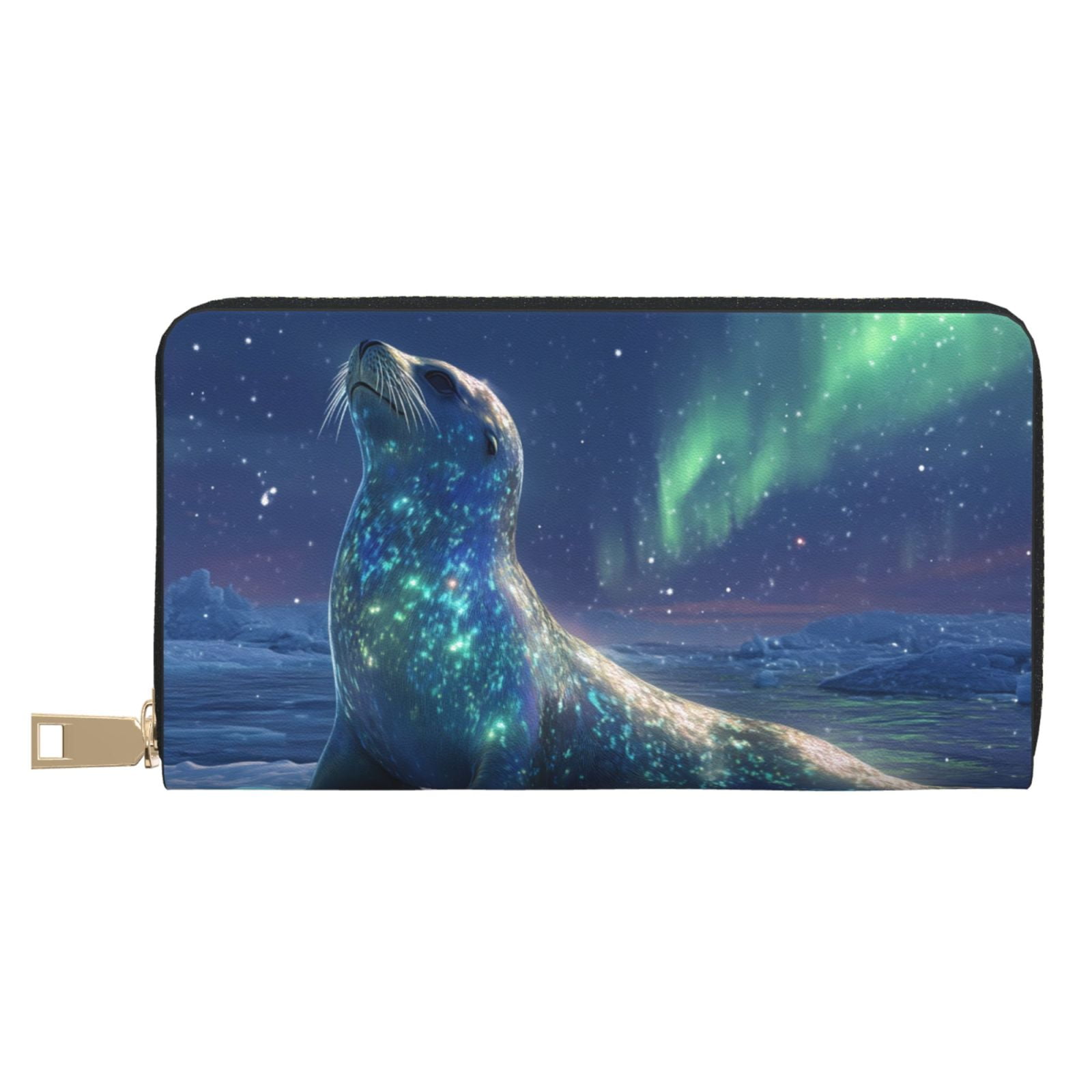 Wallets for Men With Money Clip, Aurora Iceberg Seal A Mens Wallet With ...
