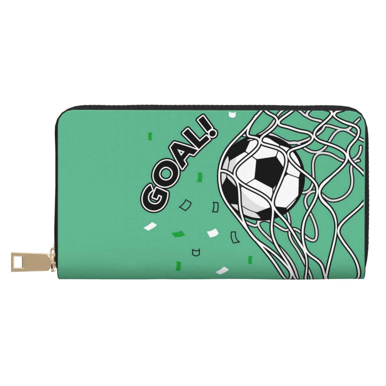 Wallets for Men With Money Clip, BALL INSIDE THE NET GOAL Mens Wallet ...