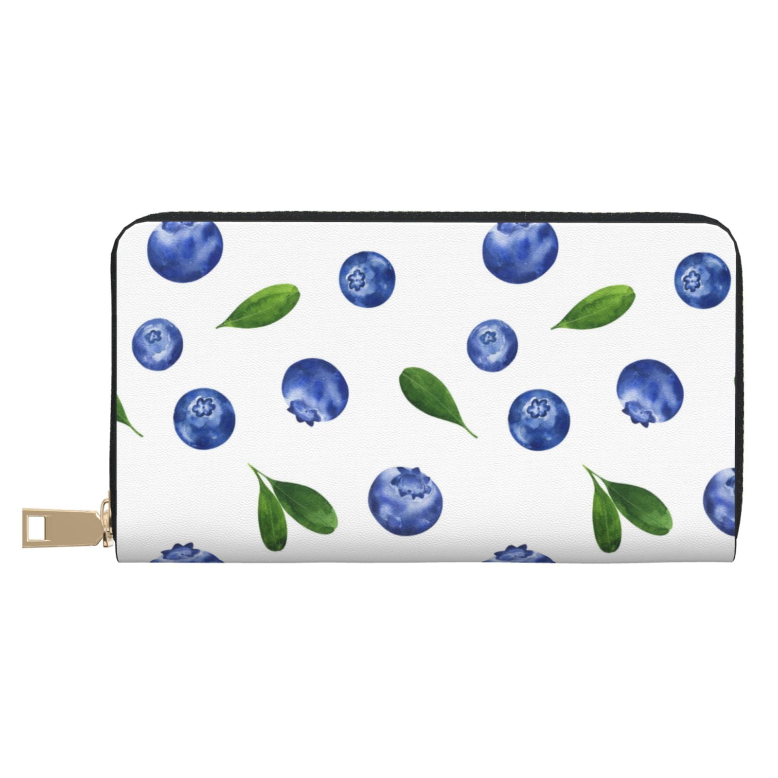 Wallets for Men With Money Clip, Blueberry Tropical Mens Wallet With ...