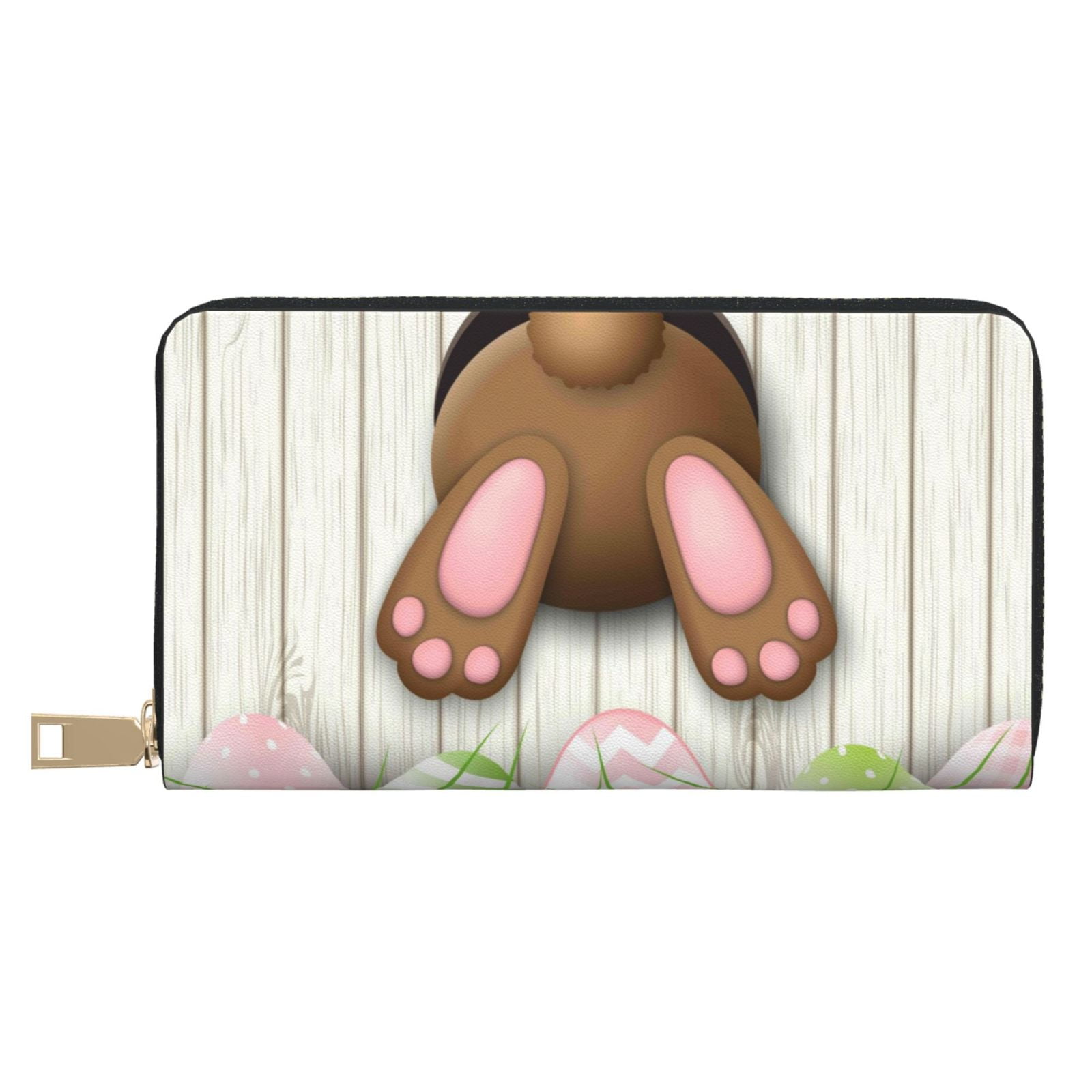 Wallets for Men With Money Clip, Brown Bunny Bottom And Easter Eggs ...