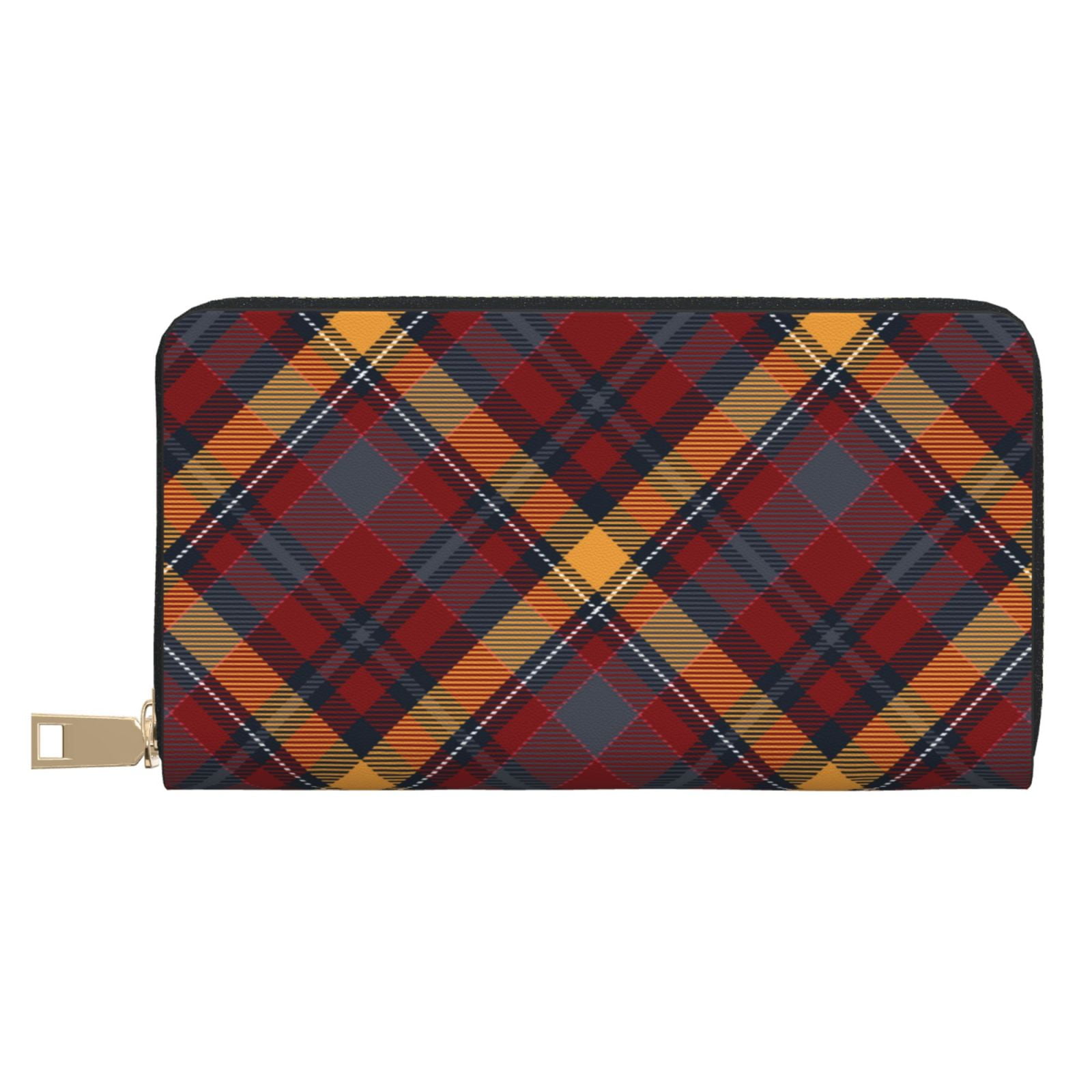 Wallets for Men With Money Clip, Buffalo Check Plaid Mens Wallet With ...
