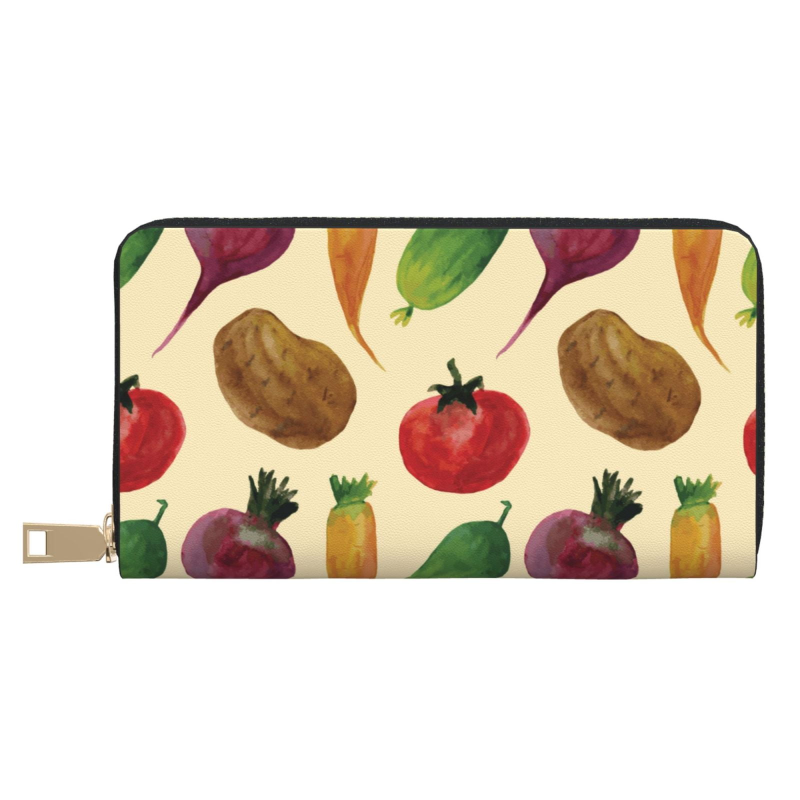 Wallets for Men With Money Clip, Carrot onion potato Mens Wallet With ...