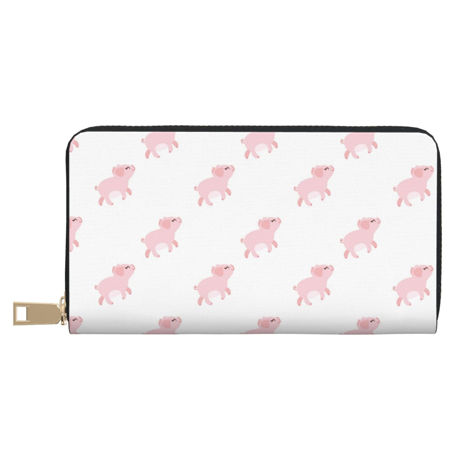 Wallets for Men With Money Clip, Classic Cute Pig Pink Mens Wallet With ...