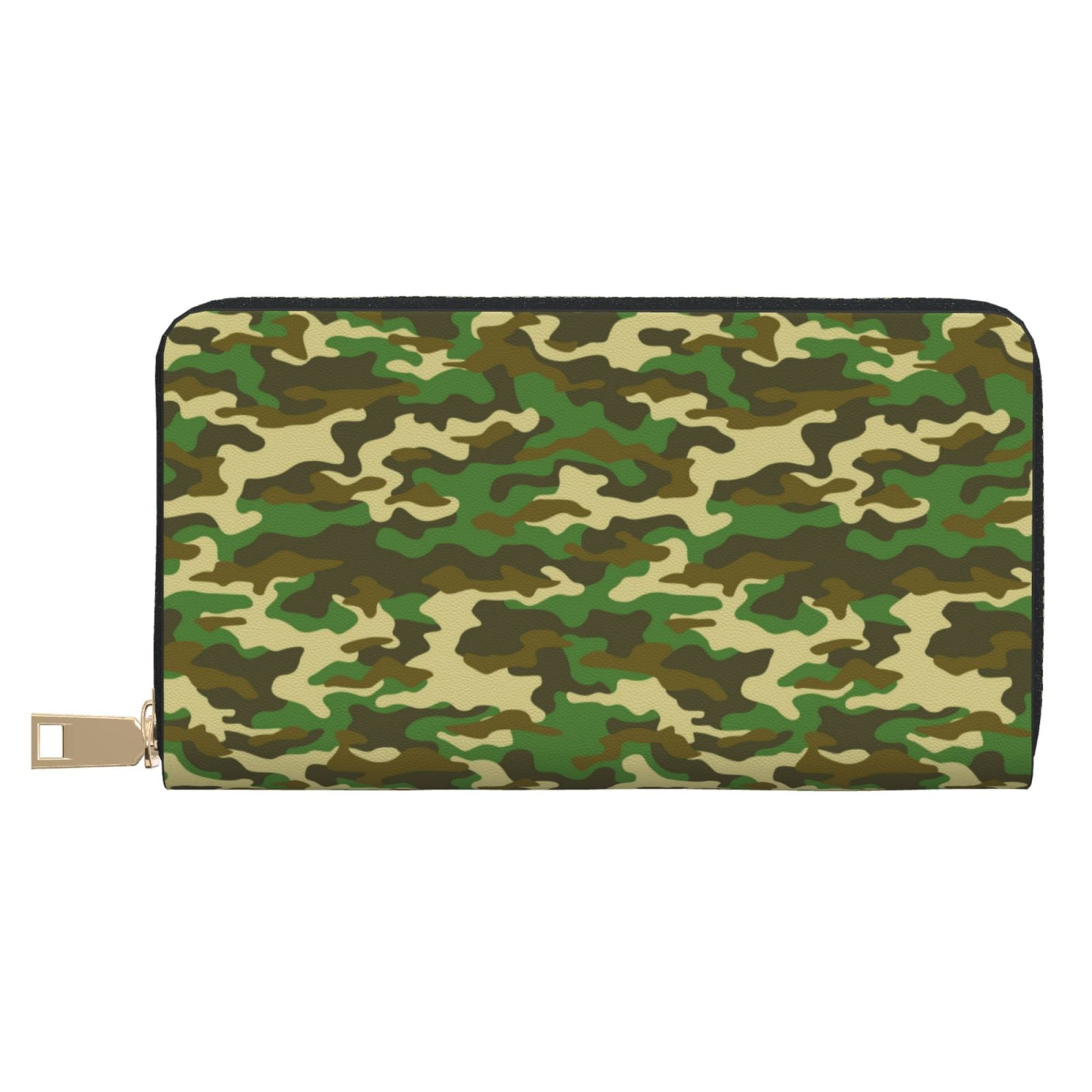 Wallets for Men With Money Clip, Classic Green Camo Mens Wallet With ...