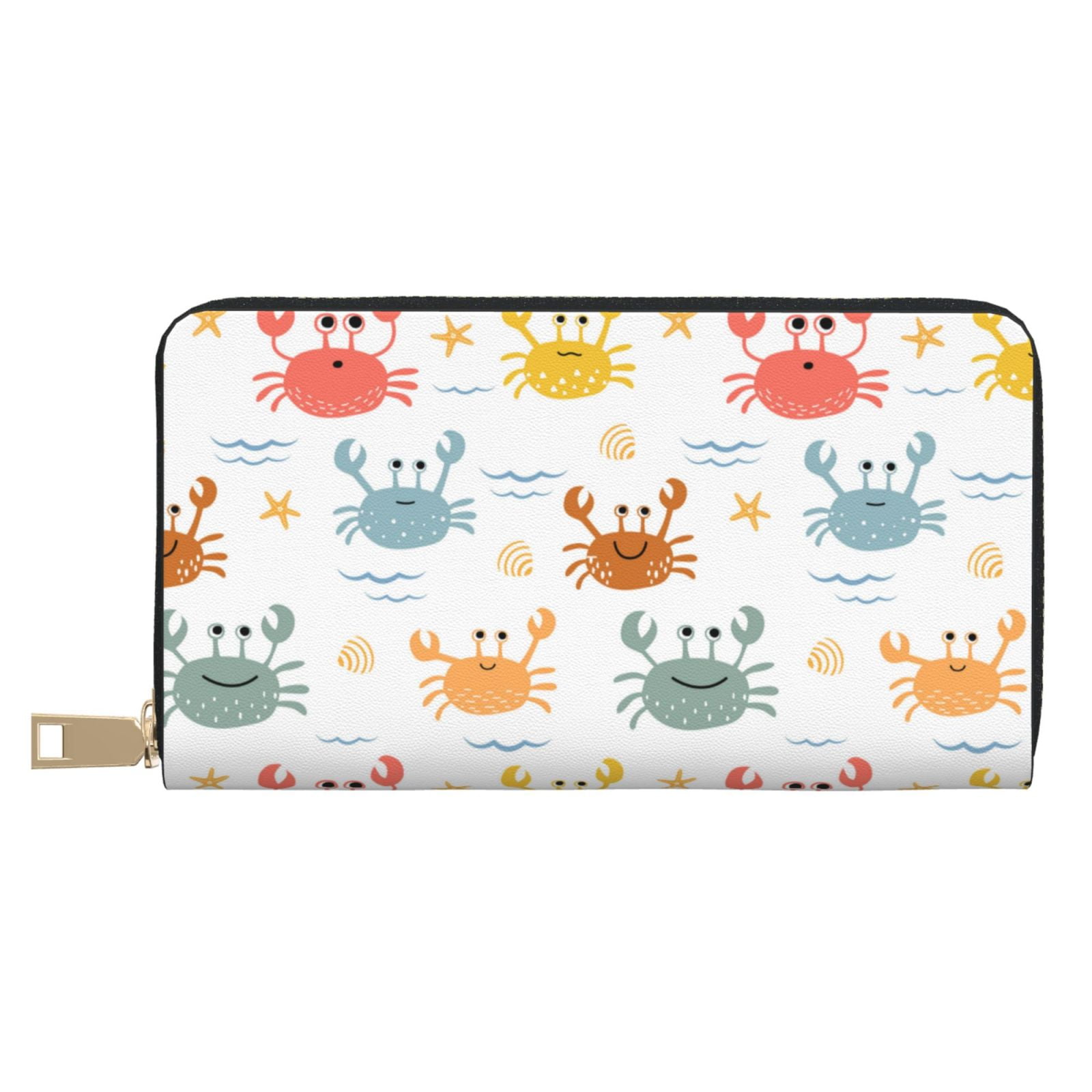 Wallets for Men With Money Clip, Colorful Crabs Mens Wallet With Credit ...