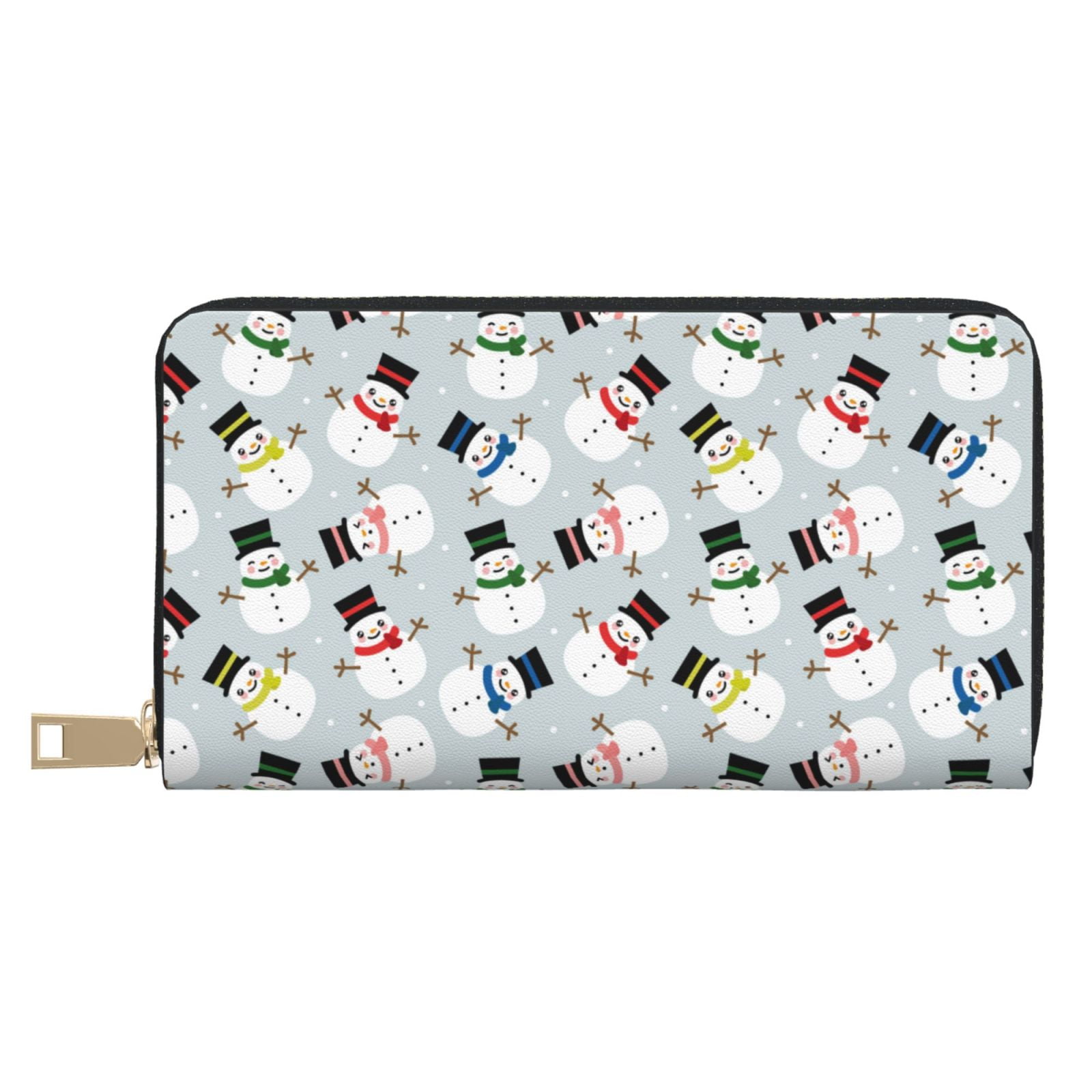 Wallets for Men With Money Clip, Colorful Hat Snowman Mens Wallet With ...