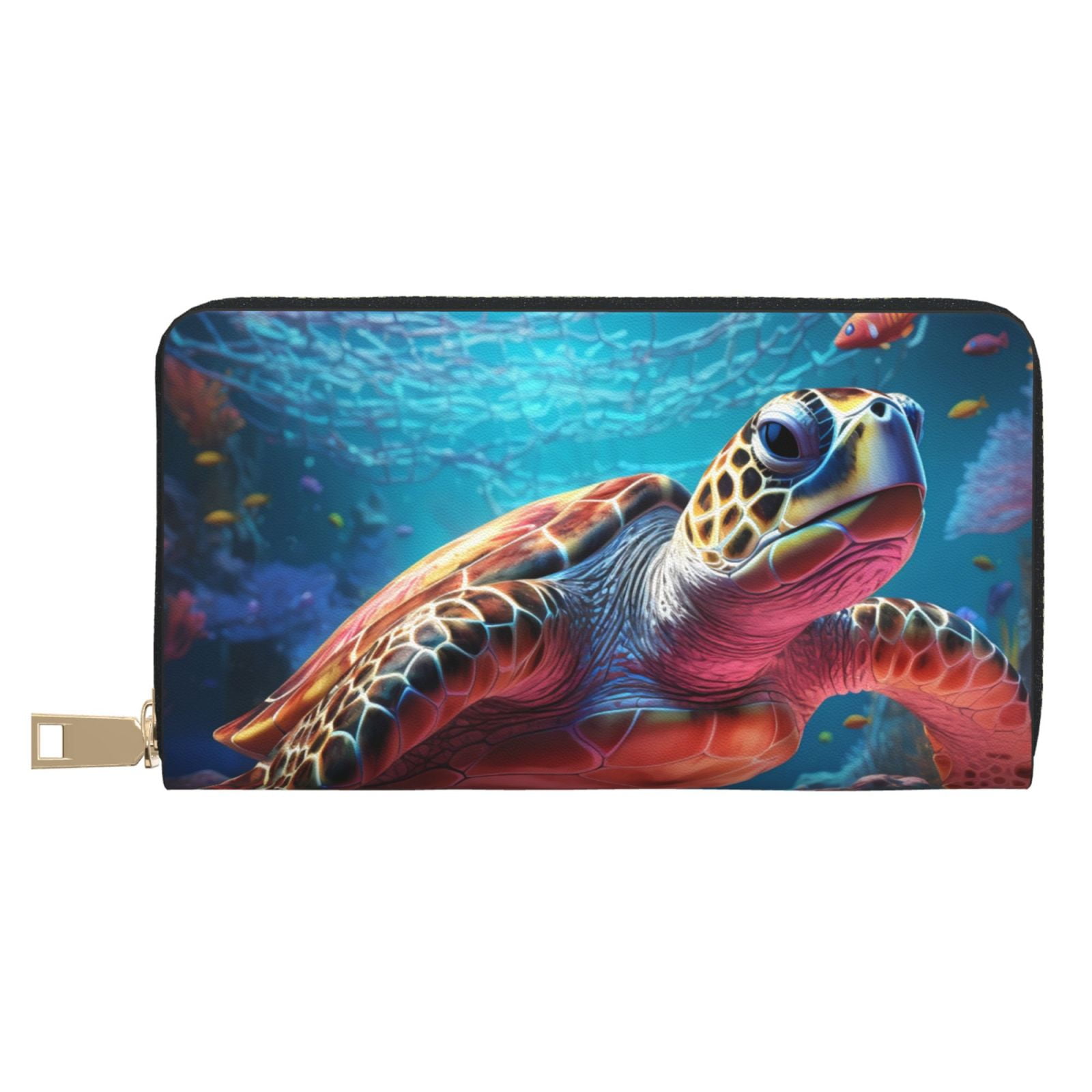 Wallets for Men With Money Clip, Colorful Ocean Sea Turtle Mens Wallet ...