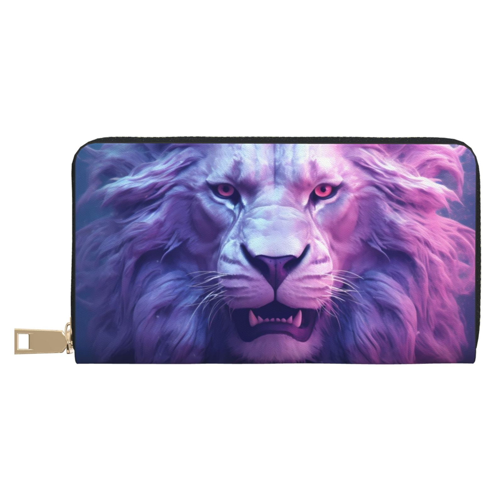 Wallets for Men With Money Clip, Cool Lion Head Mens Wallet With Credit ...