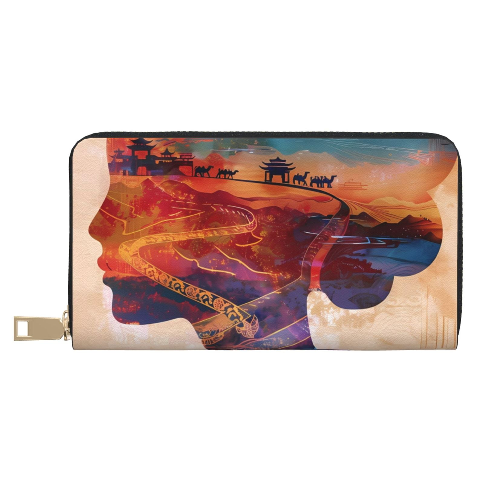 Wallets for Men With Money Clip, Cultural Silhouette Journey Mens ...