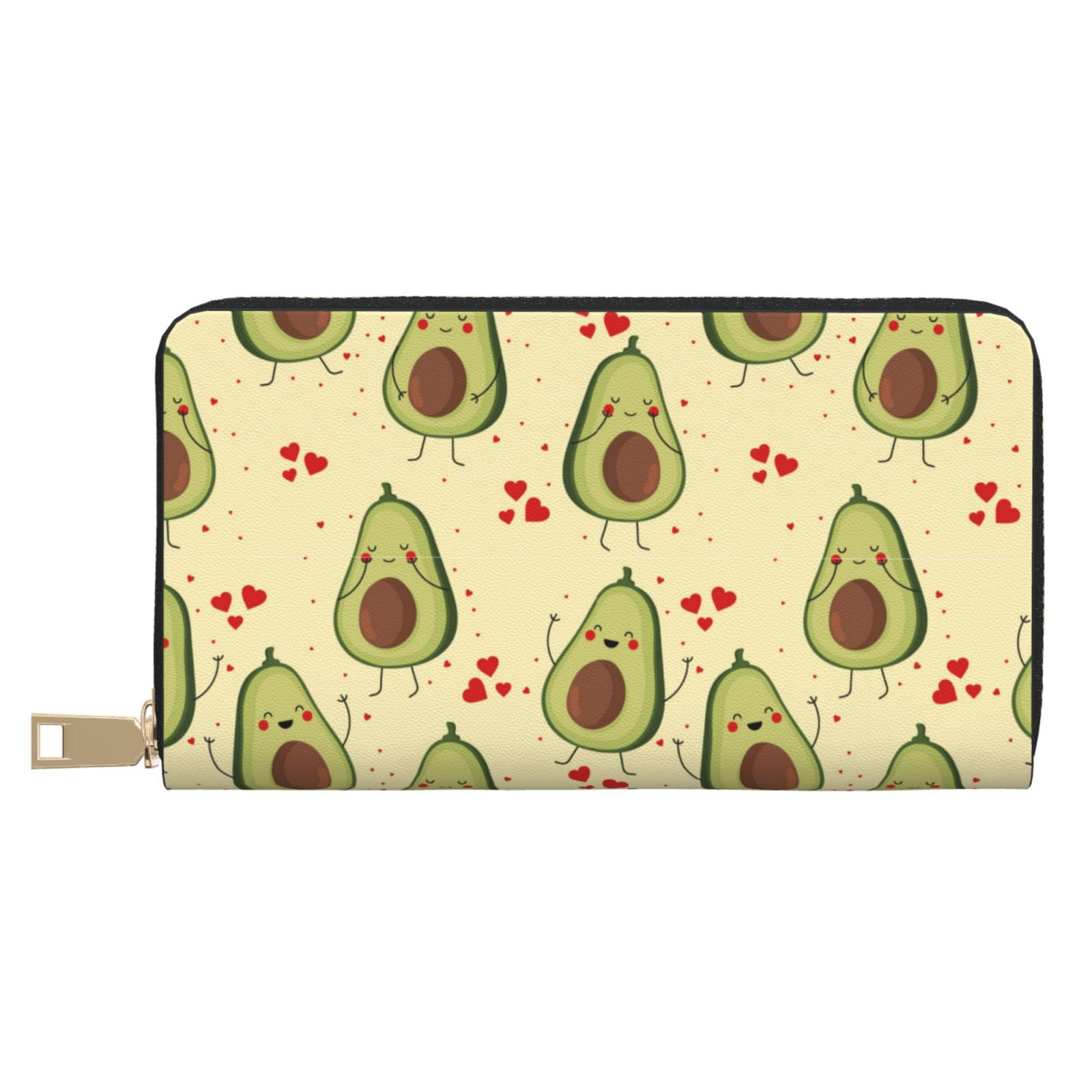 Wallets for Men With Money Clip, Cute Avocado Sweet Love Mens Wallet ...