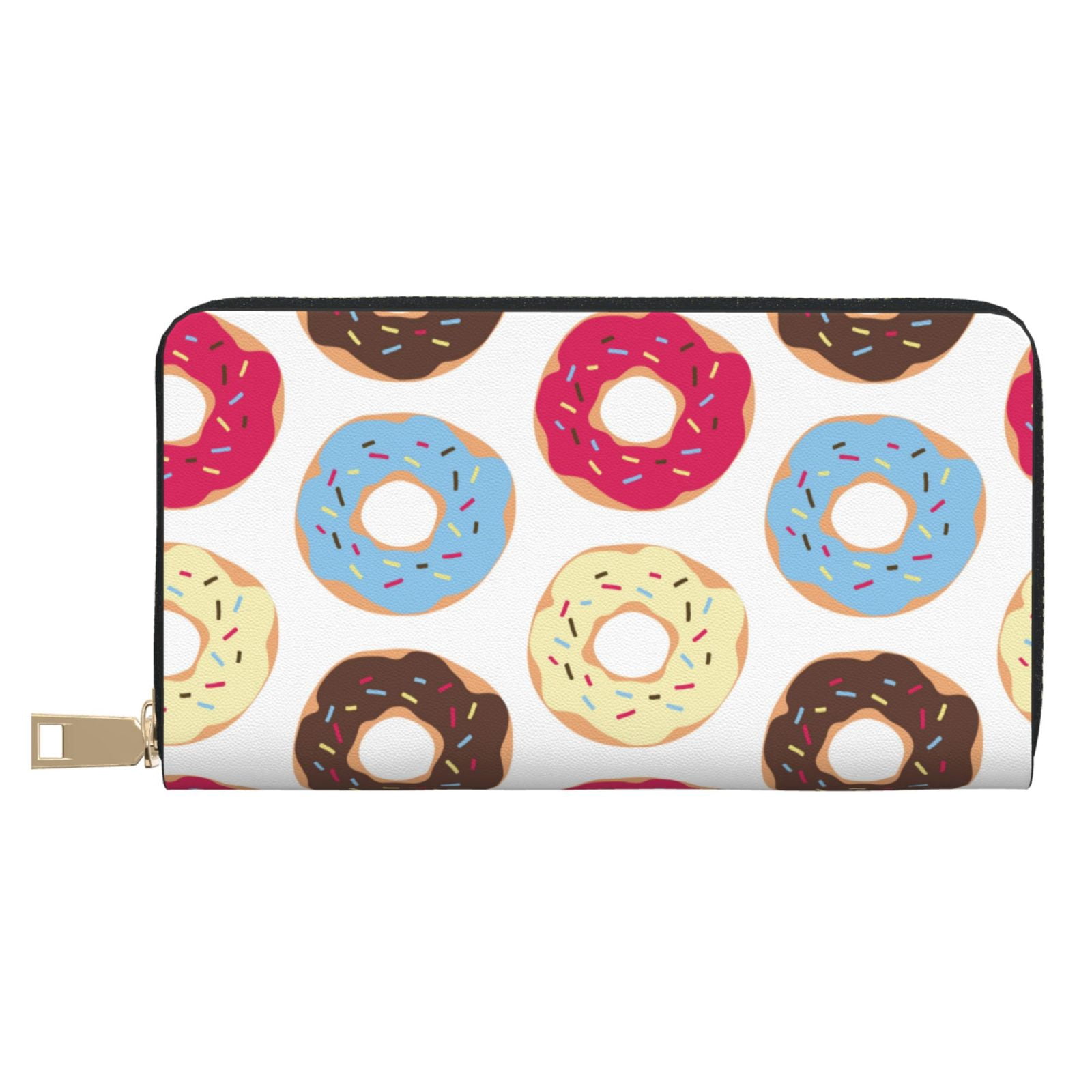 Wallets for Men With Money Clip, Cute Cartoon Donut Print Mens Wallet ...