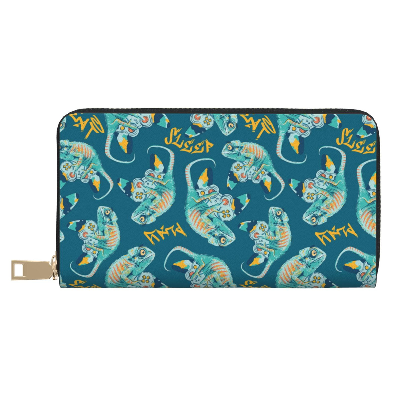 Wallets for Men With Money Clip, Cute Chameleon Lizard Handle Mens ...