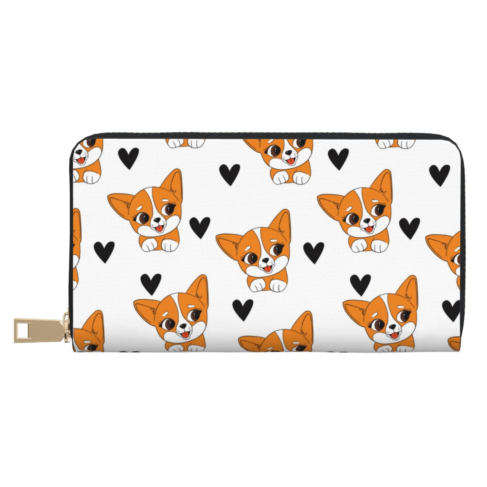 Wallets for Men With Money Clip, Cute Corgi Dog Love Mens Wallet With ...