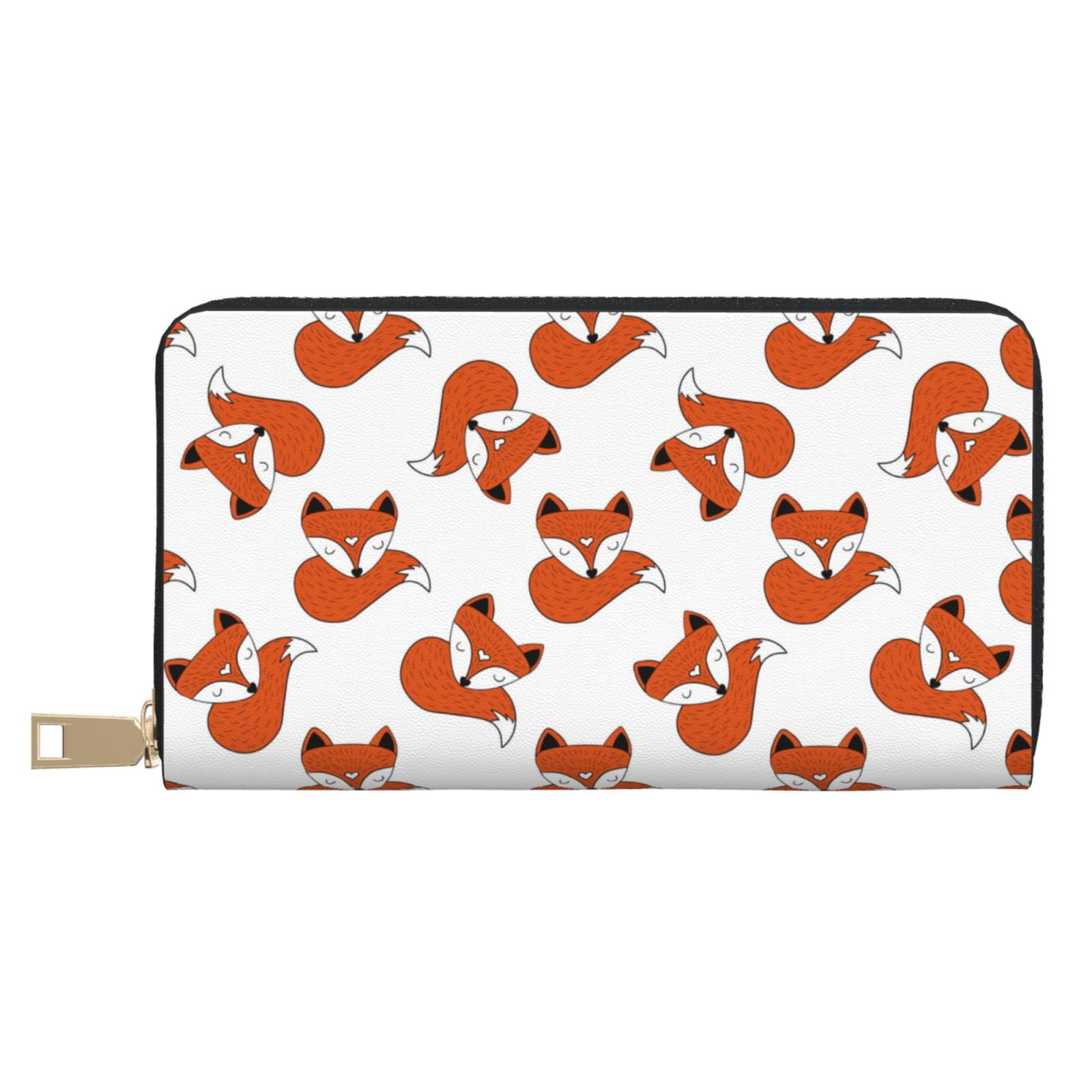 Wallets for Men With Money Clip, Cute Heart Fox Mens Wallet With Credit ...