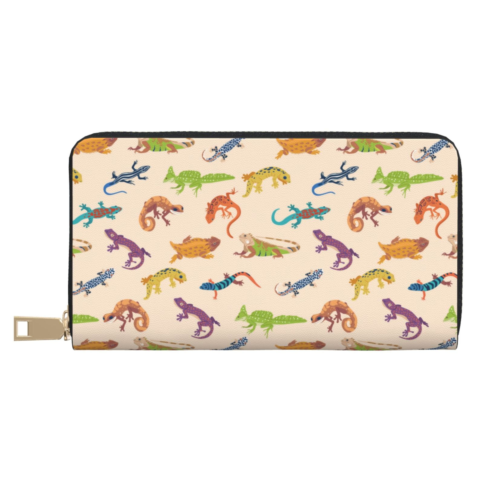 Wallets for Men With Money Clip, Cute Lizard Chameleon Gecko Mens ...