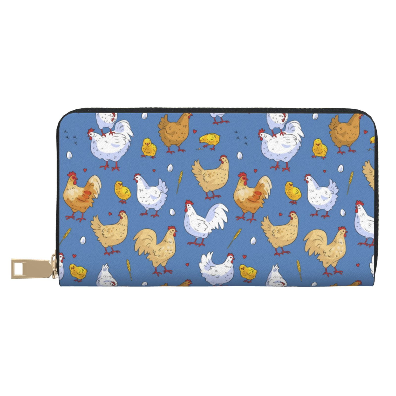 Wallets for Men With Money Clip, Cute Rooster Chicken Eggs Mens Wallet ...