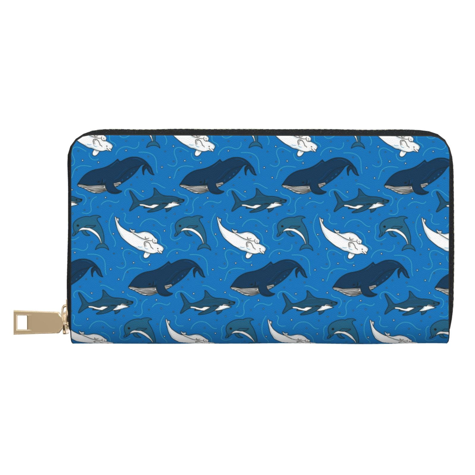 Wallets for Men With Money Clip, Cute Whale Dolphin Shark Mens Wallet ...